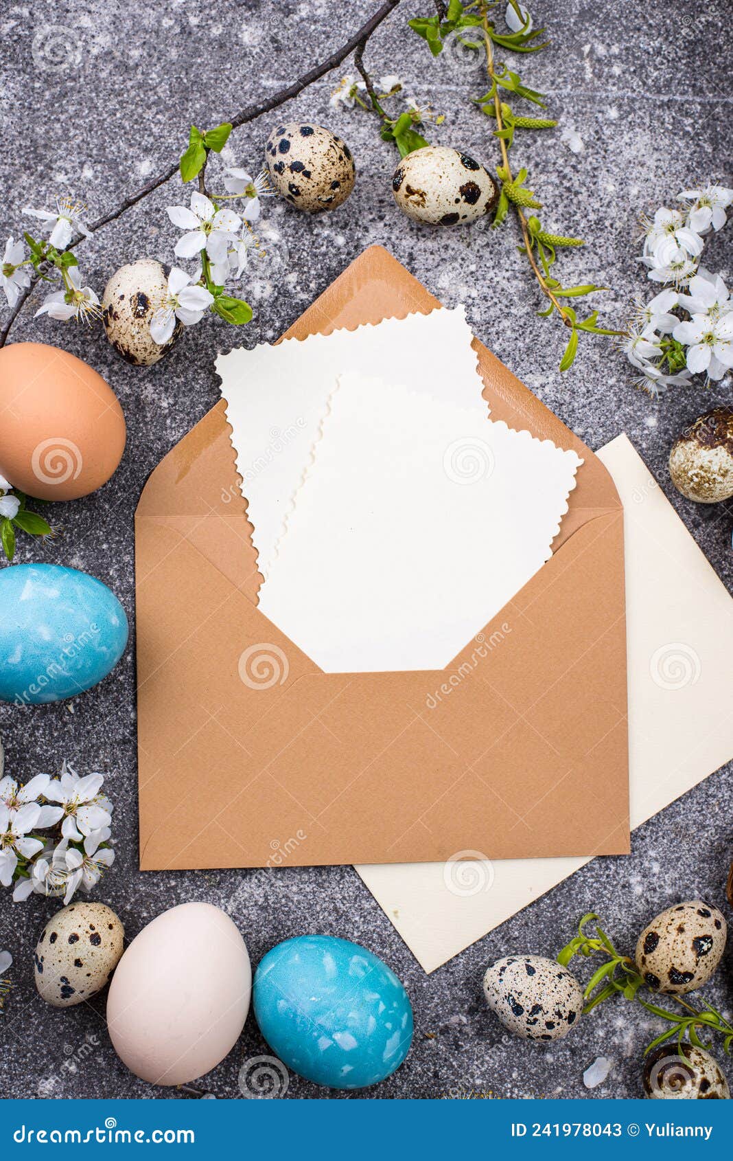 Easter Eggs and Open Envelope Stock Image - Image of envelope, creative ...