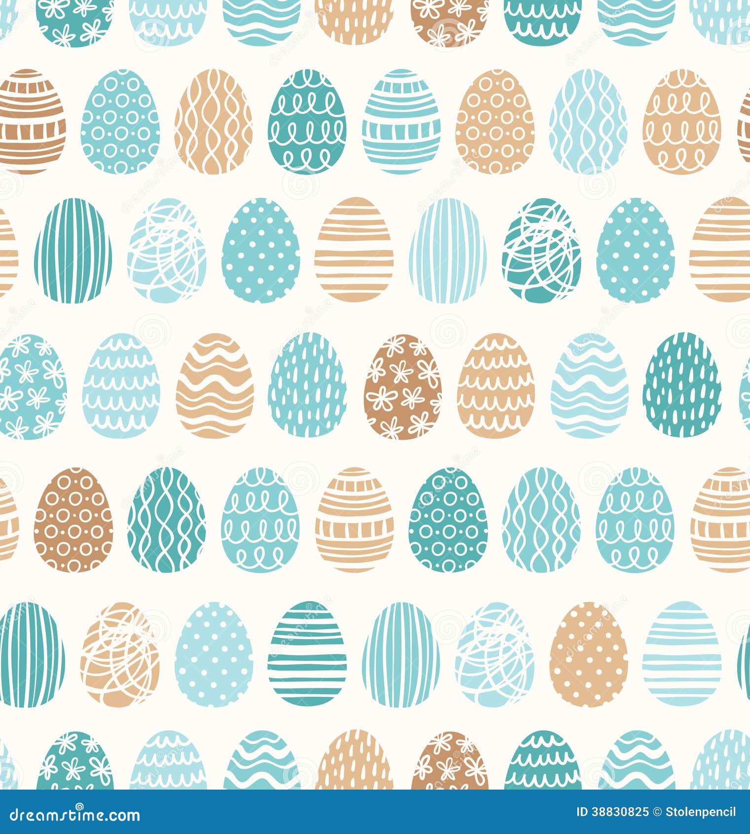 Easter Eggs Ornaments Pattern Stock Illustration - Illustration of ...
