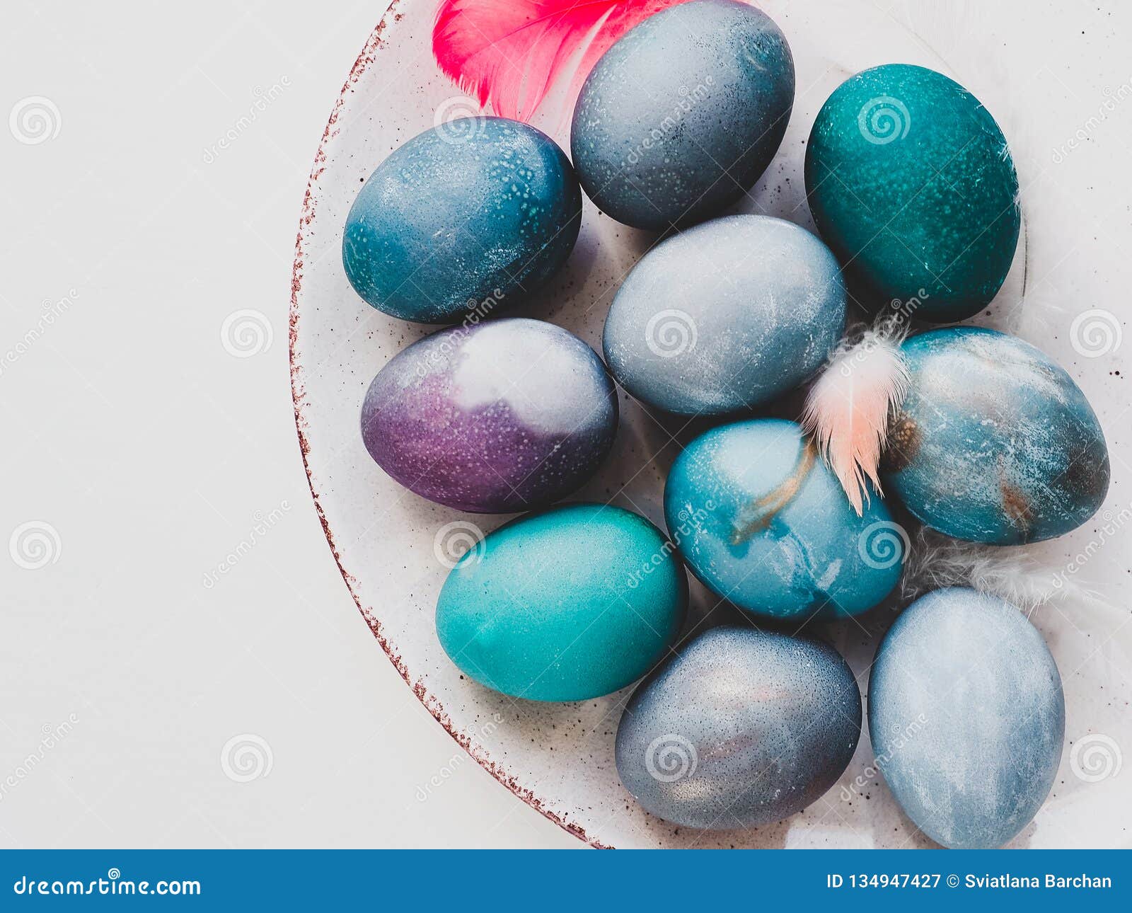 Easter Eggs Painted with Bright Colors. Happy Easter Stock Image ...