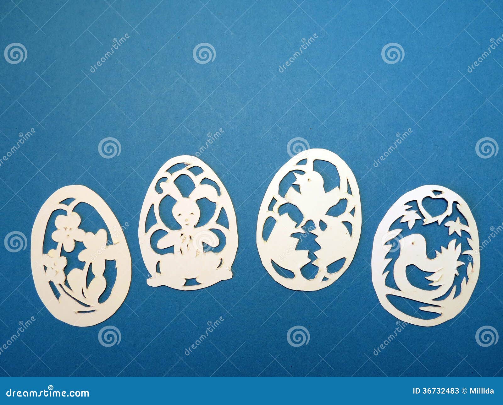 Easter Eggs. Paper Cutting. Stock Image - Image of chicken, artistic ...