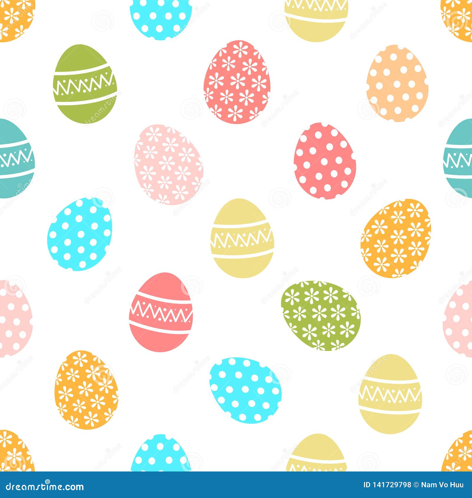 Easter Eggs Pattern Background - Vector Stock Vector - Illustration of ...