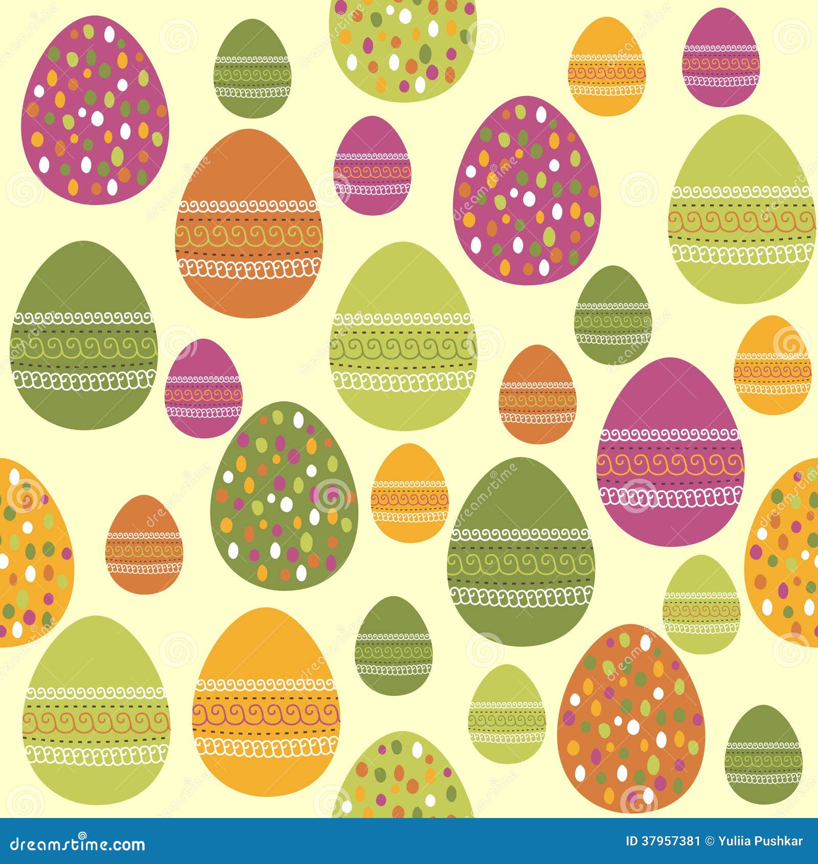 Easter eggs pattern stock vector. Illustration of painted - 37957381
