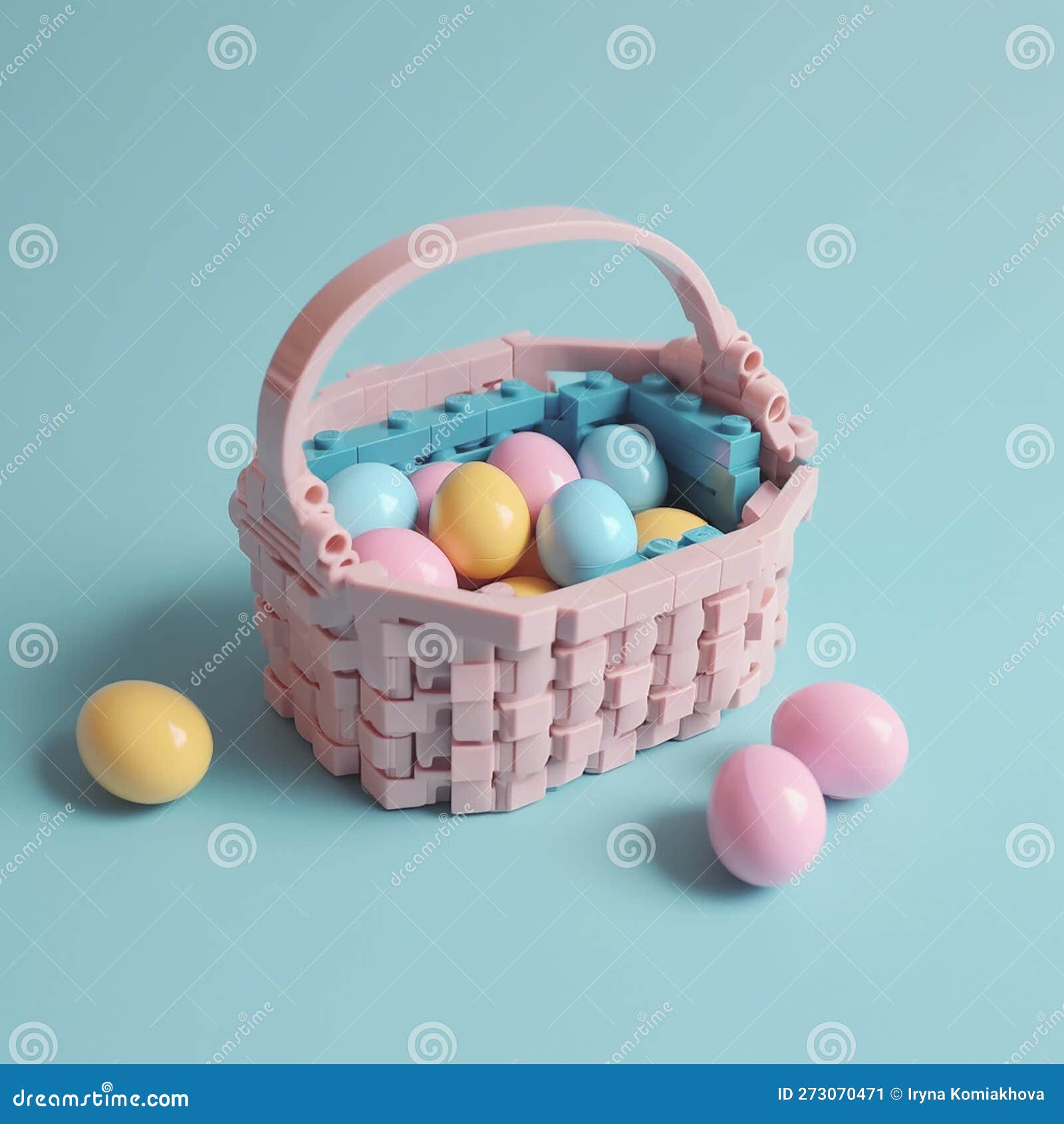 Easter Eggs Post Design from the Constructor, Ai Stock Illustration ...