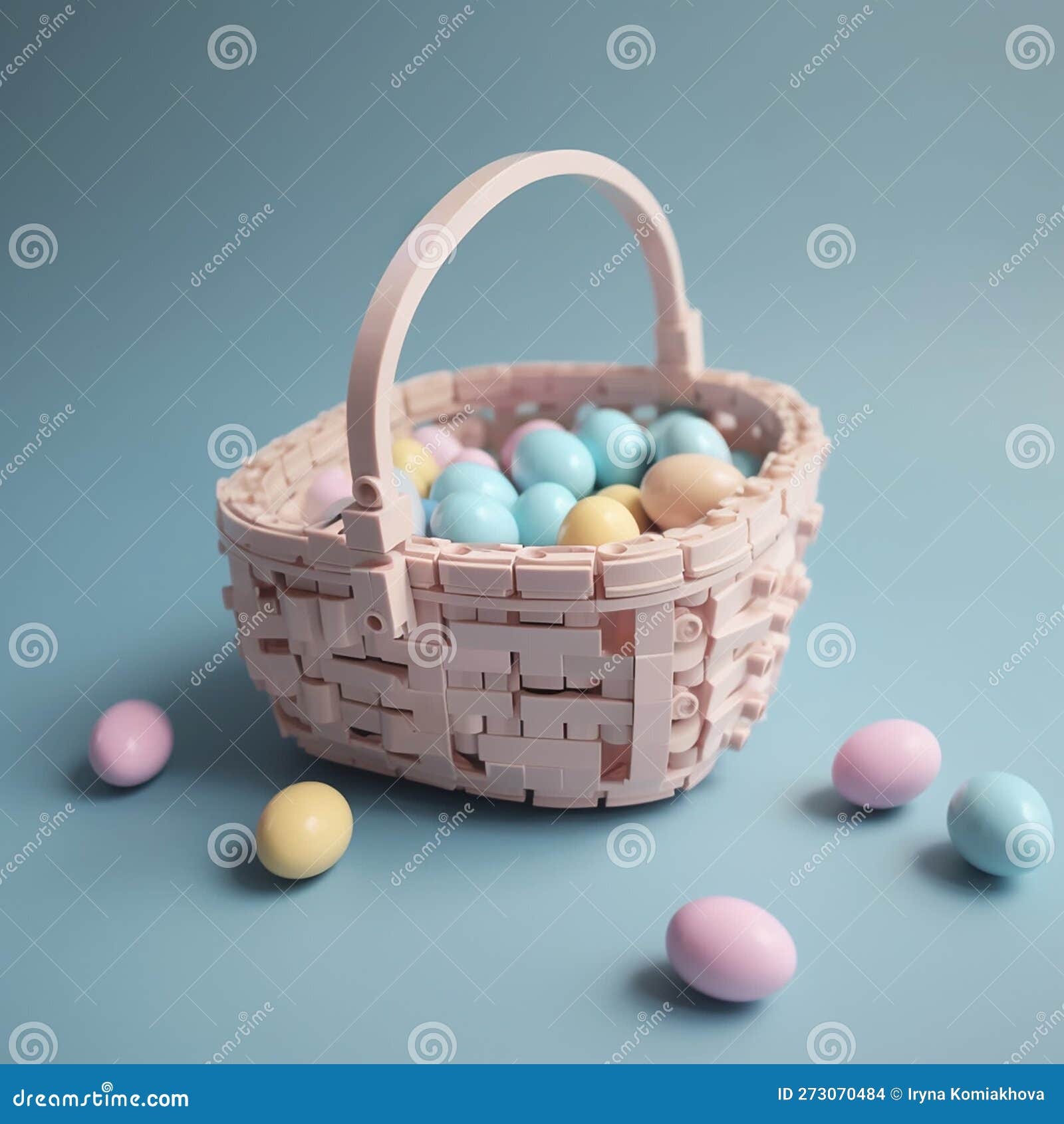 Easter Eggs Post Design from the Constructor, Ai Stock Illustration ...