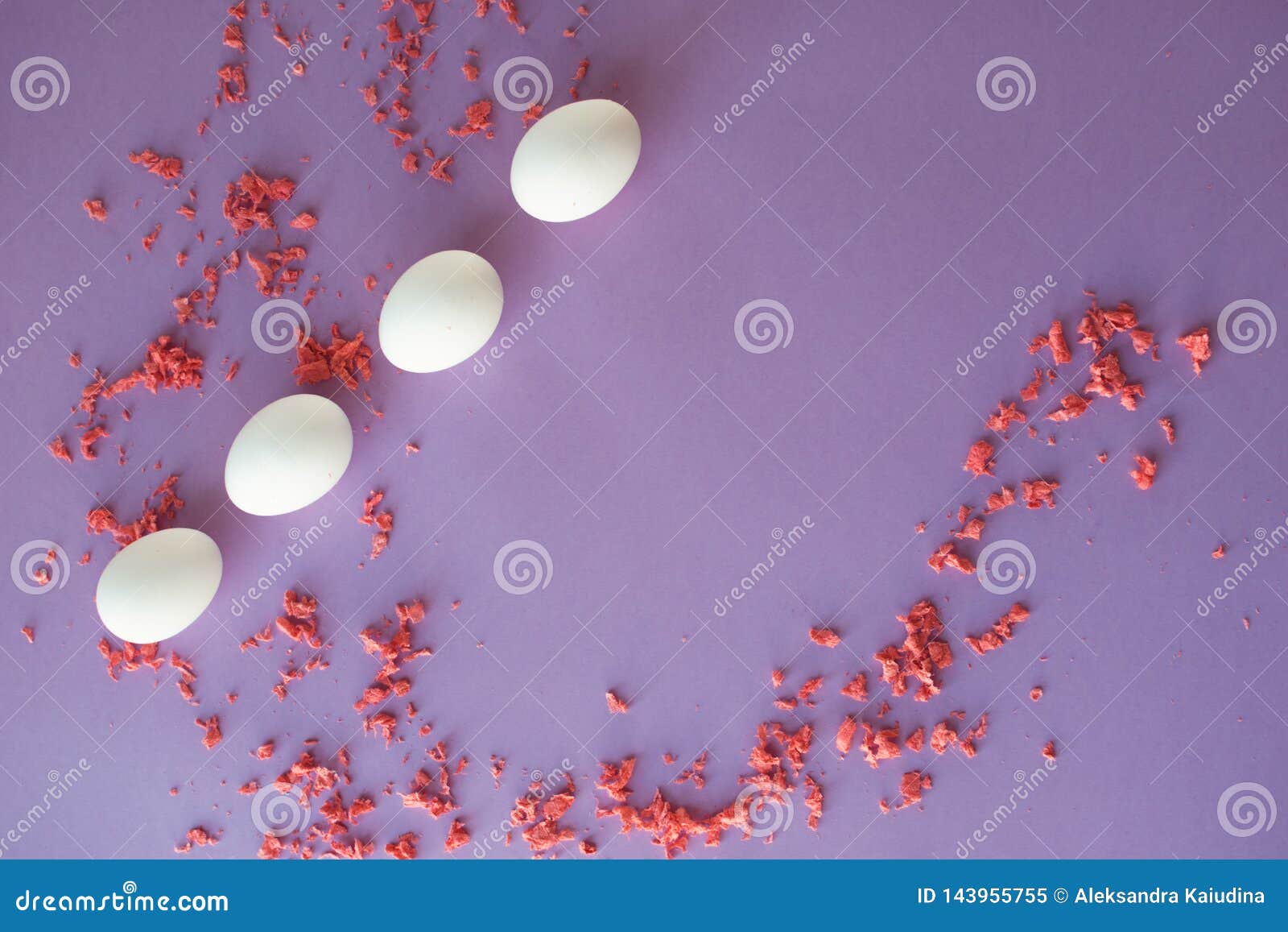 Easter Eggs on Purple Background. Stock Image - Image of eggshell ...