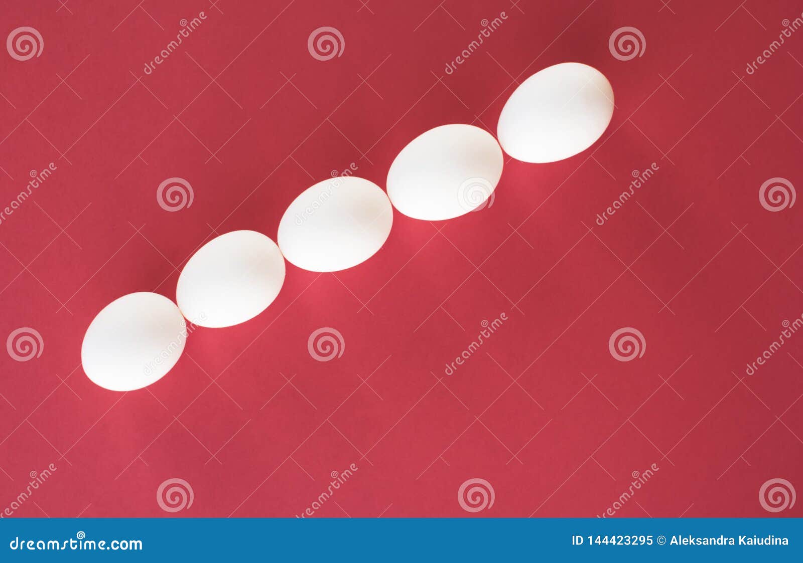 Easter Eggs on Red Background. Stock Image - Image of healthy, diagonal ...