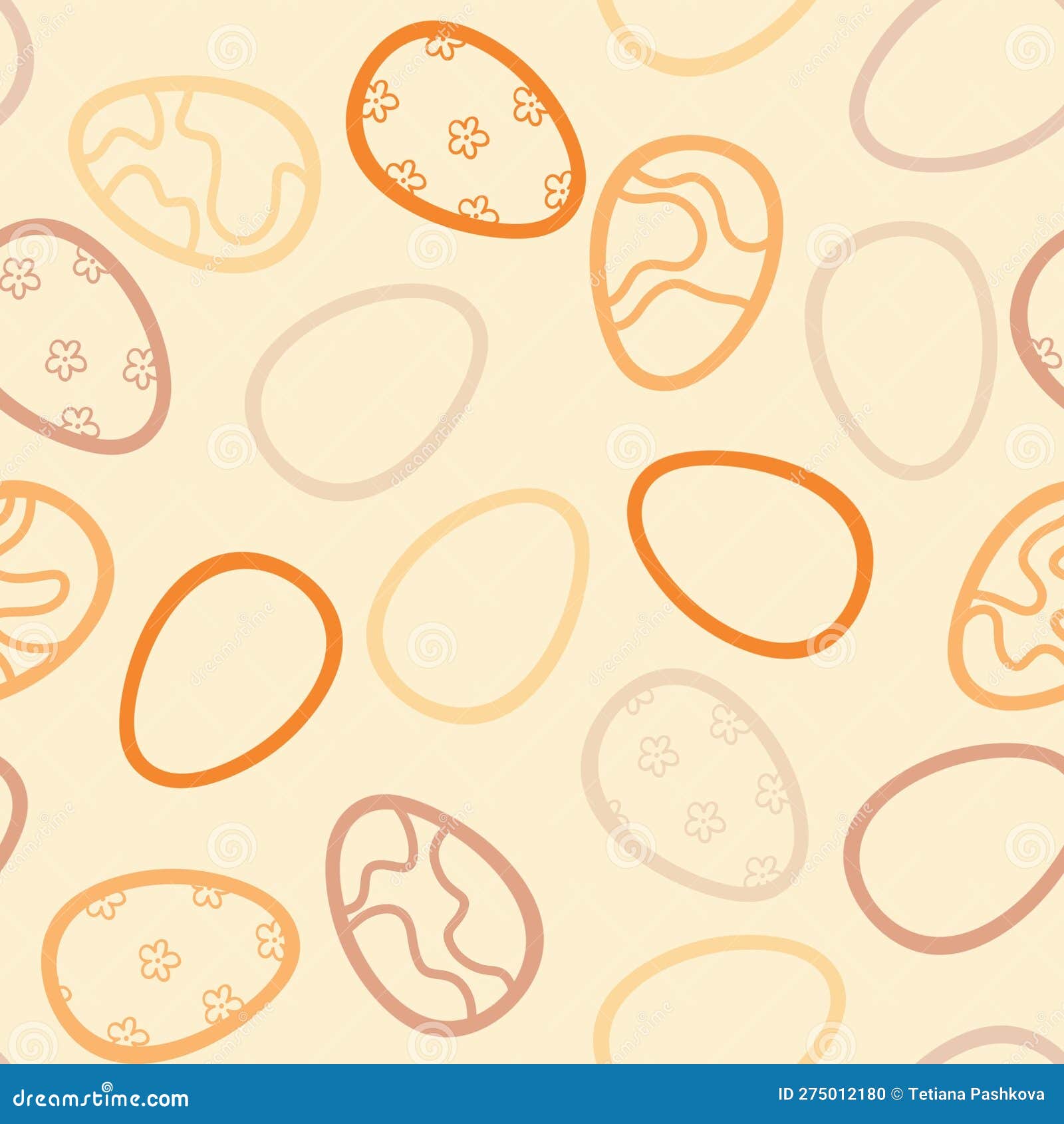 Easter Retro Eggs Seamless Spring Pattern for Kids Clothes Print and ...