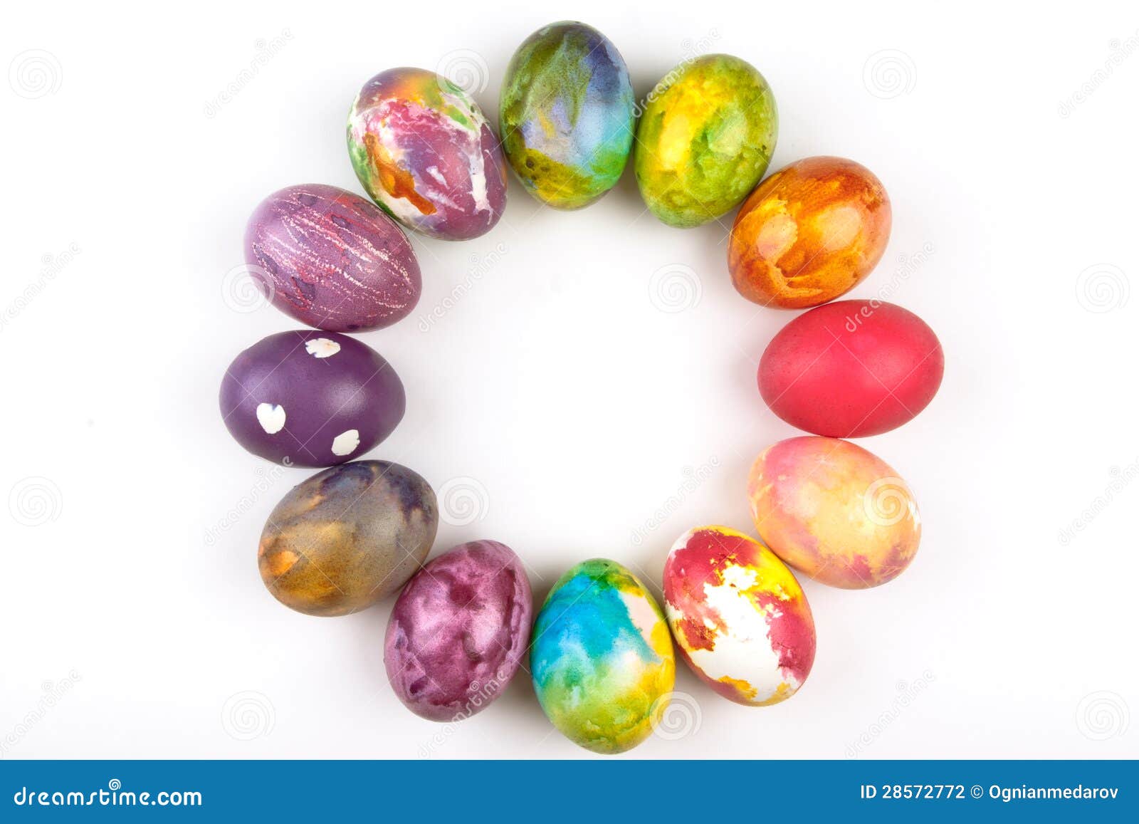 Easter Eggs Round stock photo. Image of painted, closeup - 28572772