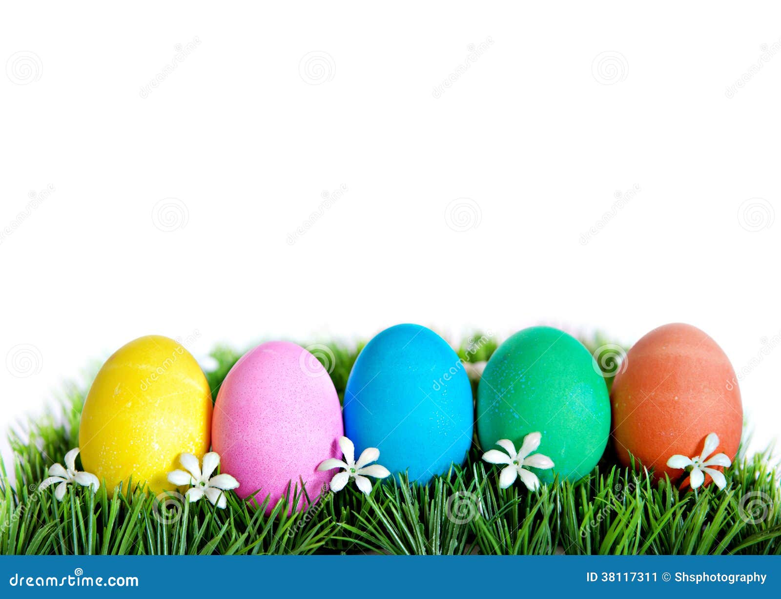 Easter Eggs in a Row stock image. Image of orange, white - 38117311