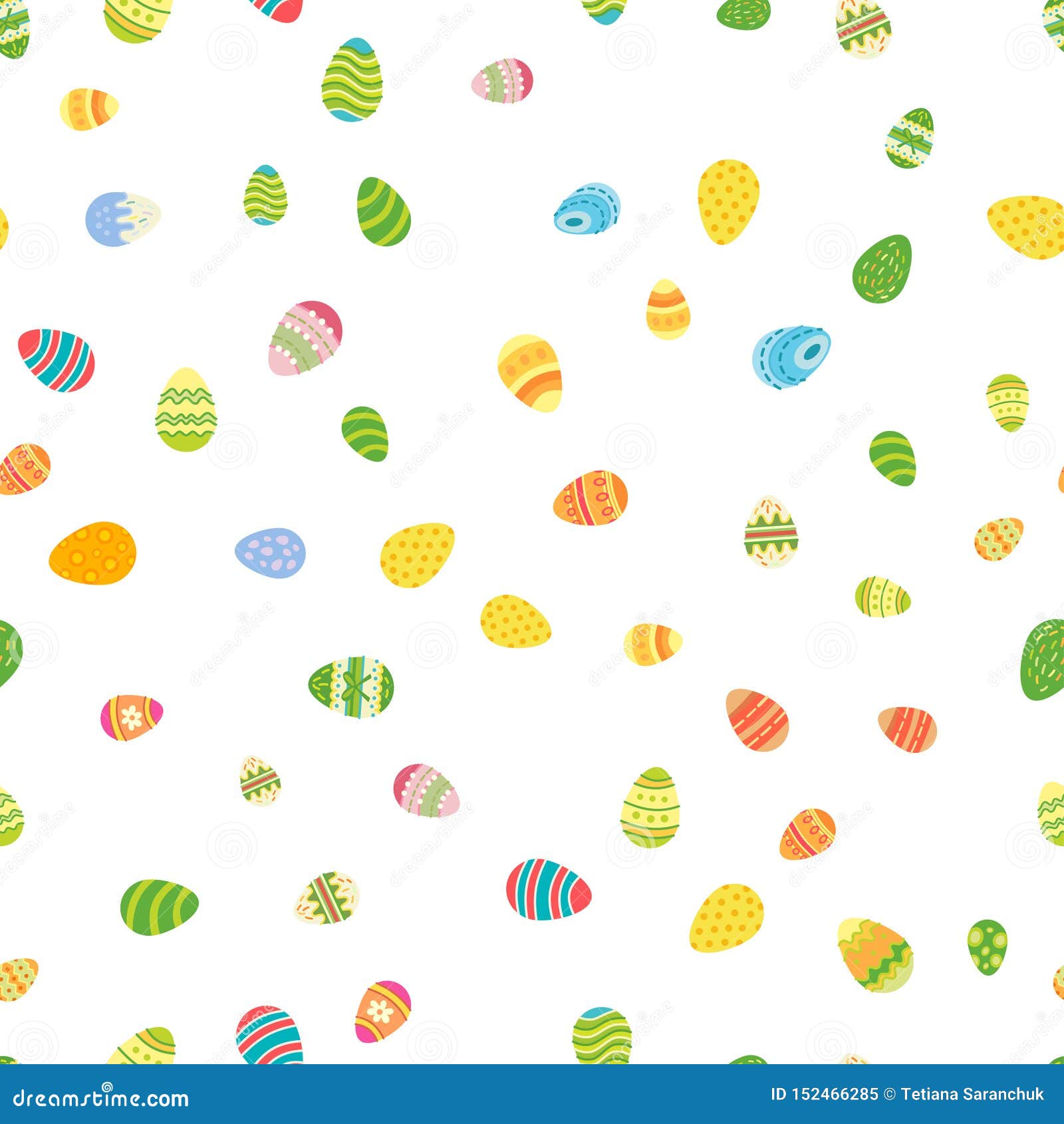 Easter Eggs Seamless Pattern. Holiday Vintage Background Stock Vector ...