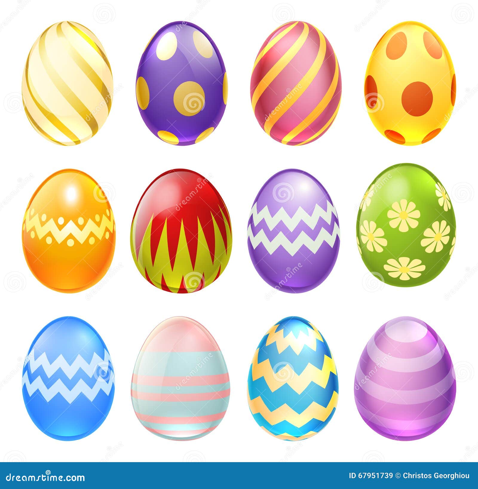 Easter Eggs, Colored Paschal Eggs, Hidden In Green Grass, Symbol For An ...