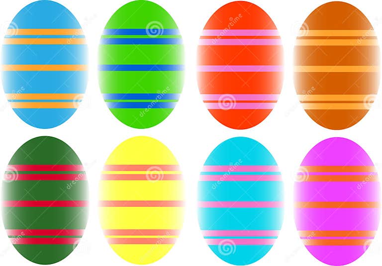 Easter eggs set stock vector. Illustration of style, cheerful - 50489523
