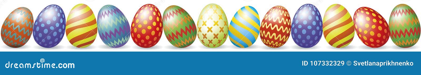 Easter Eggs Complementary Colors Color Theory Vector Illustration ...