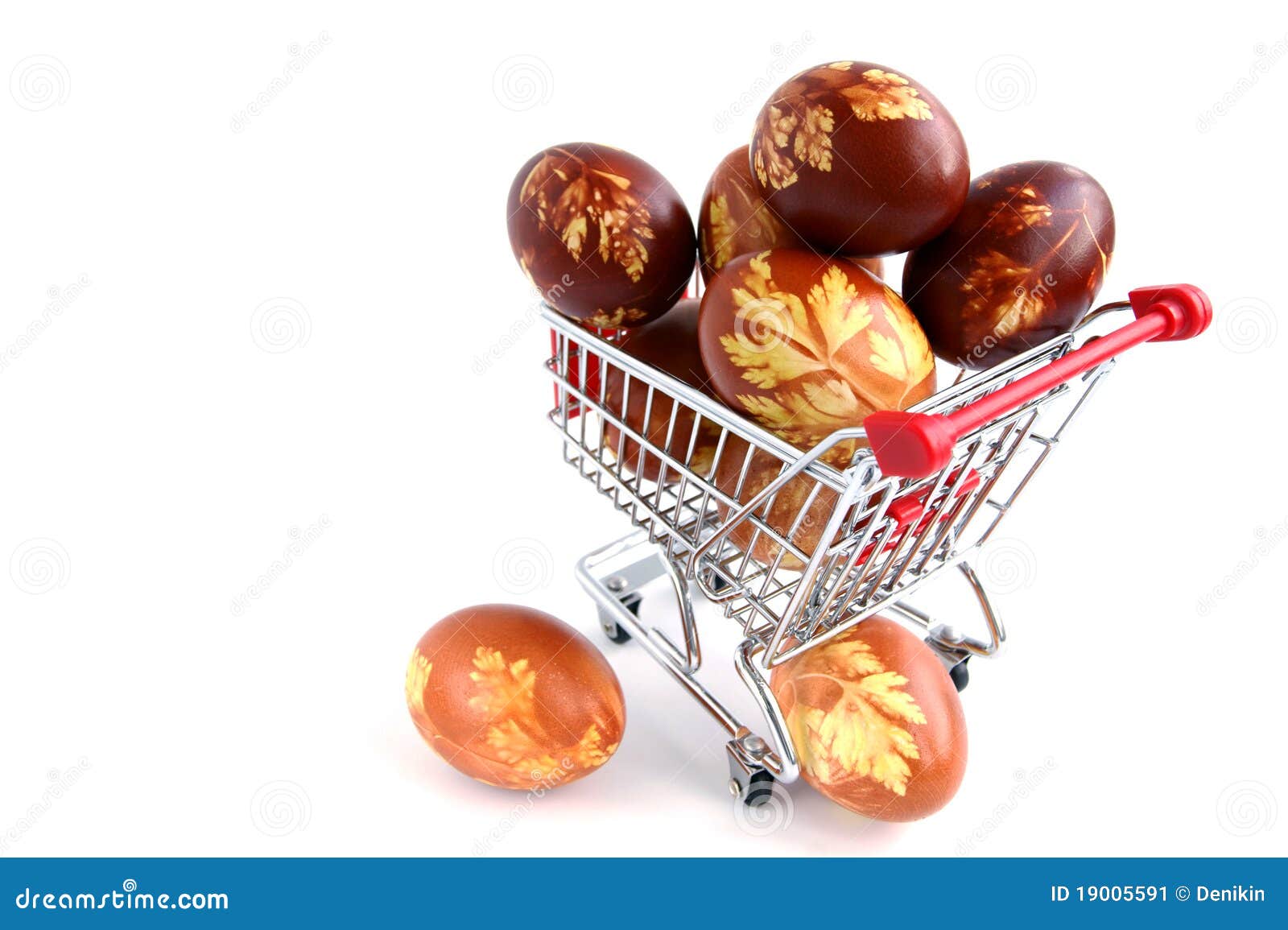 Easter Eggs In Shopping Trolley Stock Image - Image of hand, colorful ...