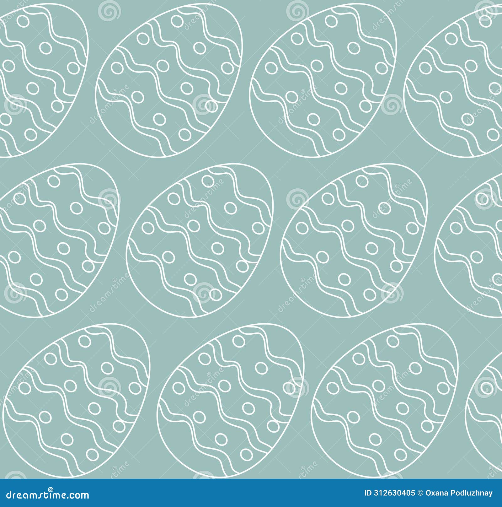 Easter Eggs Simple Seamless Pattern. Easter Eggs, Easter Symbol, Decorative Vector Elements ...