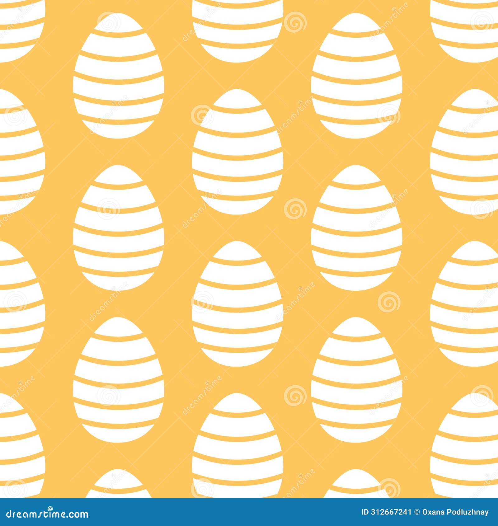 Easter Eggs Simple Seamless Pattern. Easter Eggs, Easter Symbol, Decorative Vector Elements ...