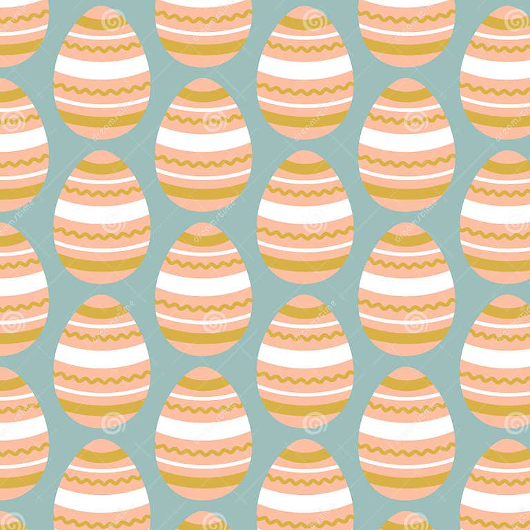 Easter Eggs Simple Seamless Pattern. Easter Eggs, Easter Symbol, Decorative Vector Elements ...