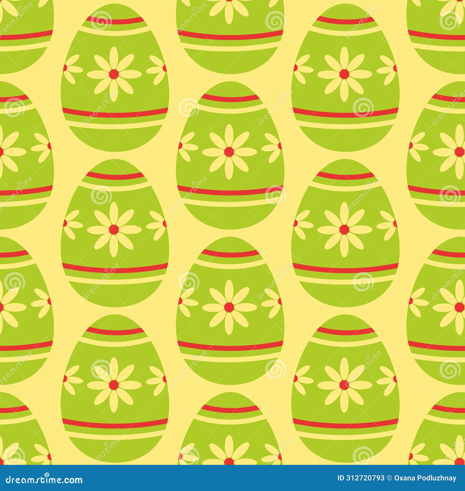Easter Eggs Simple Seamless Pattern. Easter Eggs, Easter Symbol, Decorative Vector Elements ...