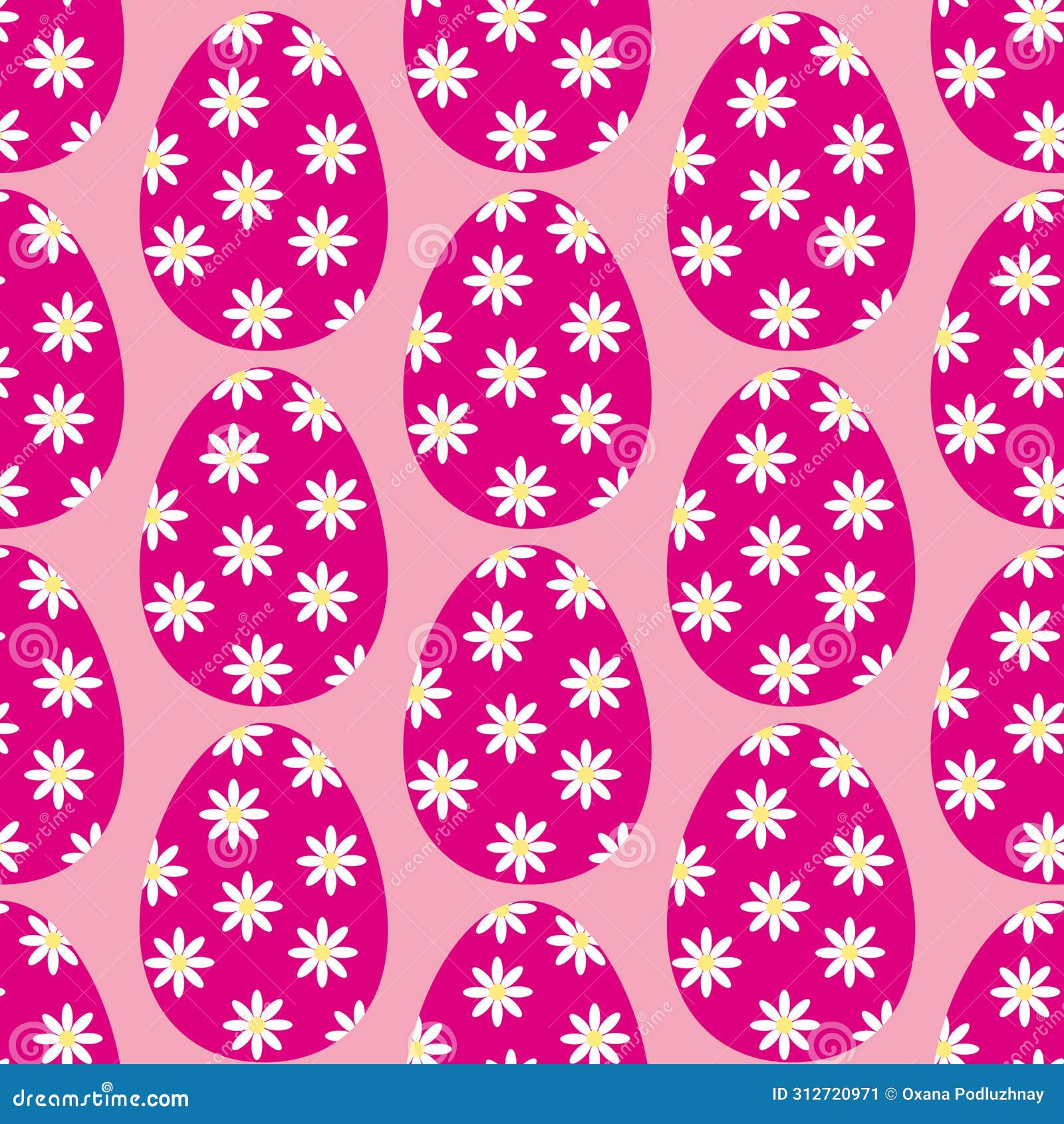 Easter Eggs Simple Seamless Pattern. Easter Eggs, Easter Symbol, Decorative Vector Elements ...
