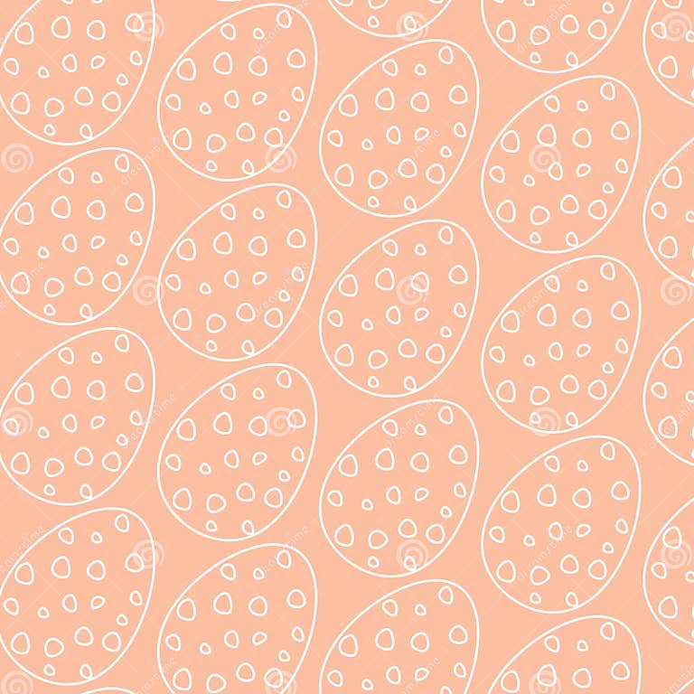 Easter Eggs Simple Seamless Pattern. Easter Eggs, Easter Symbol, Decorative Vector Elements ...