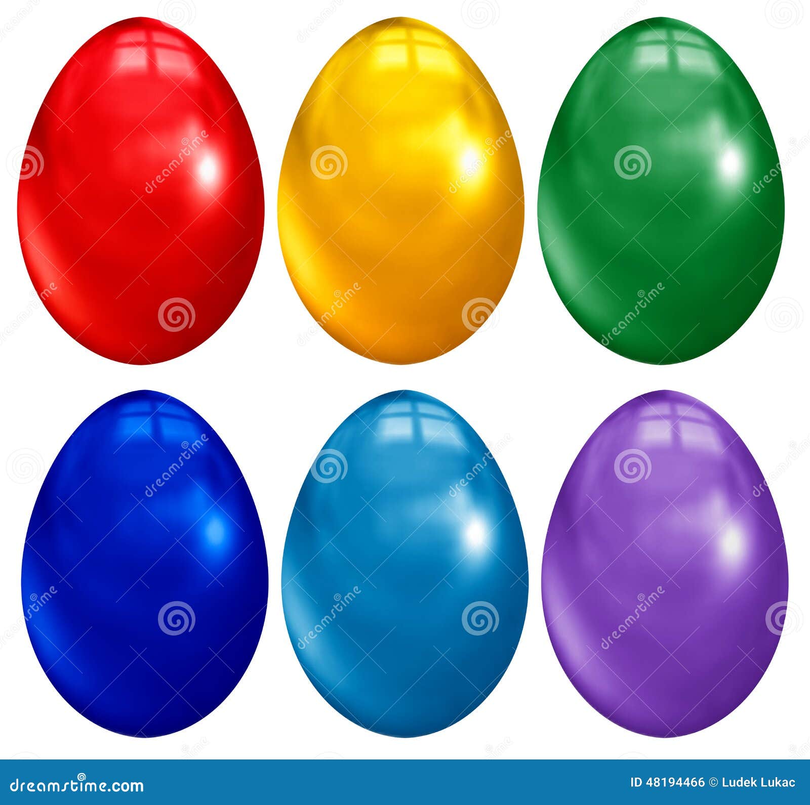 6 easter eggs stock illustration. Illustration of design - 48194466