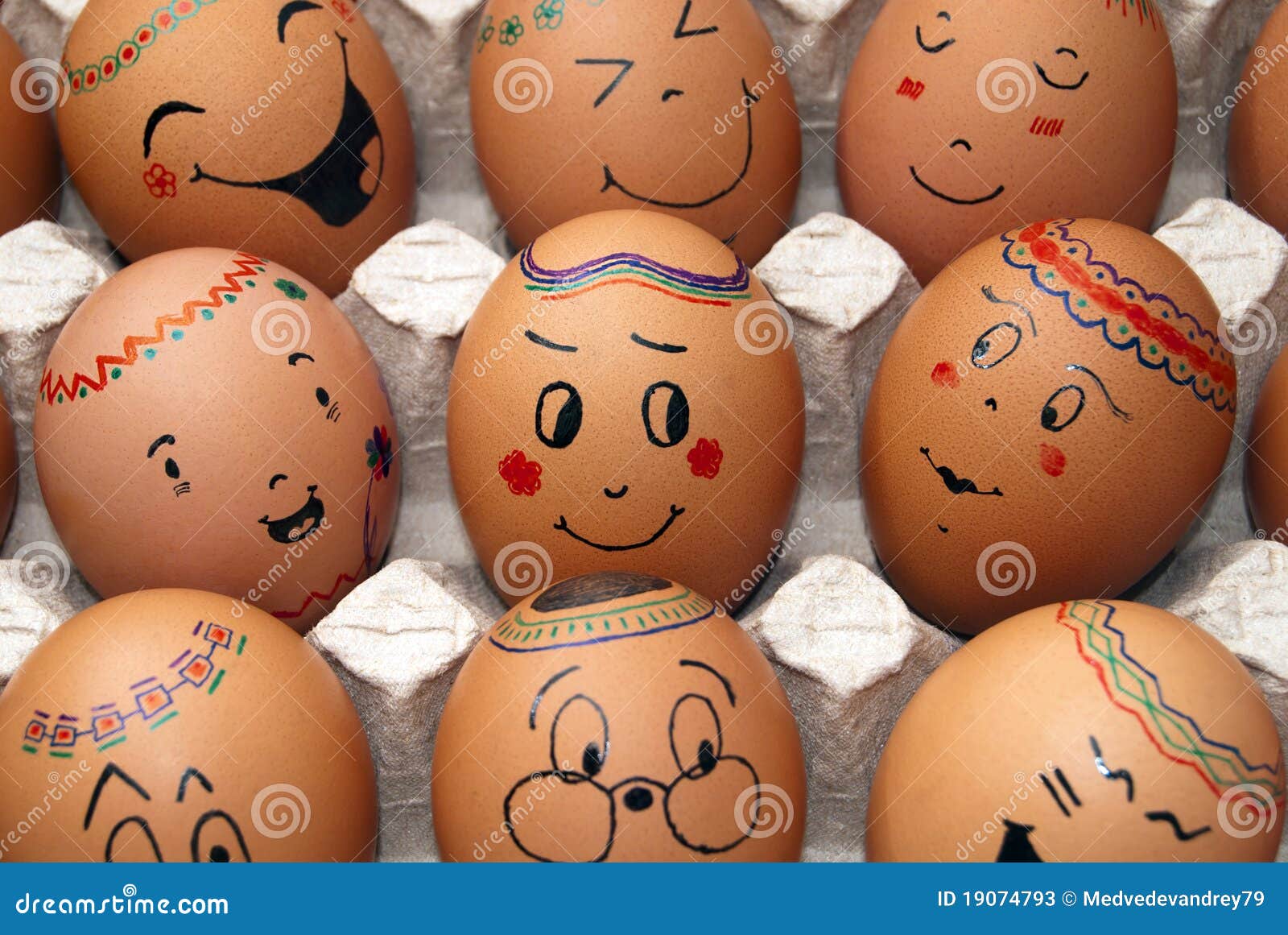 Easter eggs with a smile stock image. Image of gift, decorative - 19074793