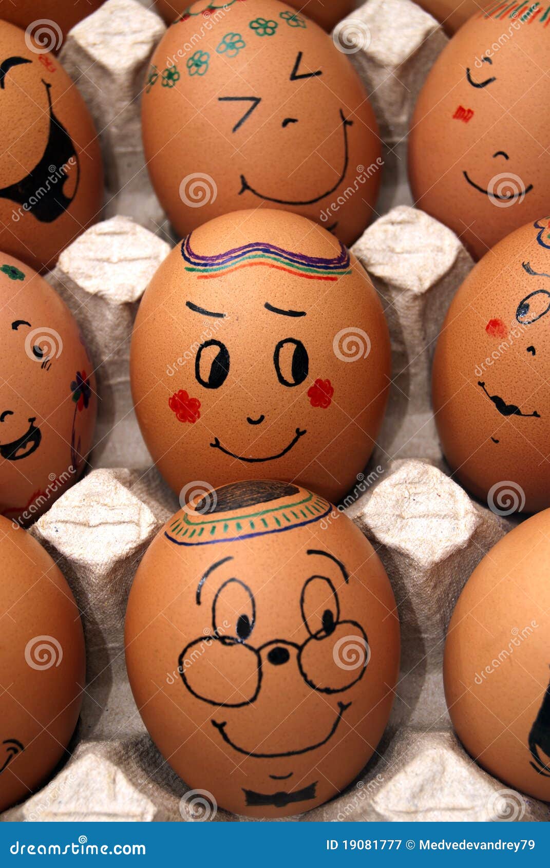 Easter eggs with a smile stock image. Image of paint - 19081777