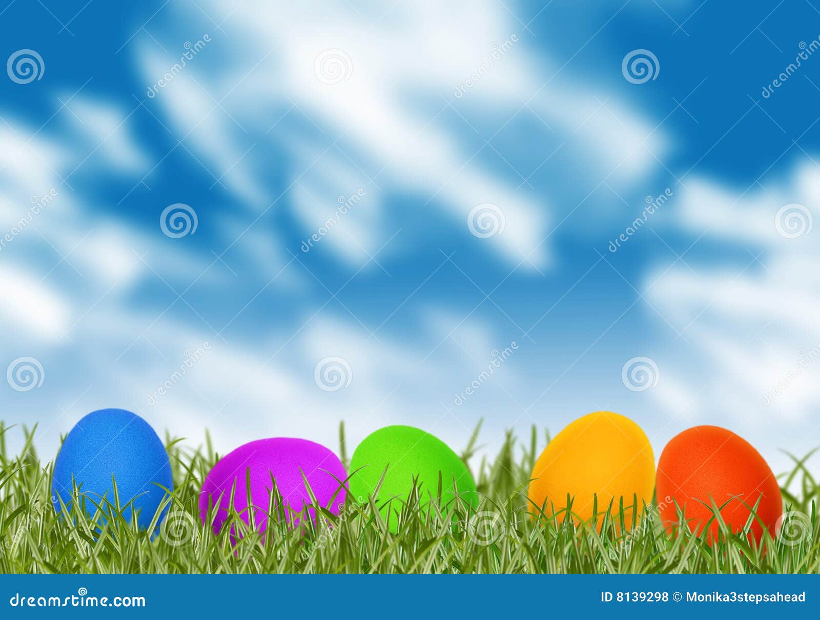 Easter Eggs in Spring Grass Stock Photo - Image of spring, colorful ...