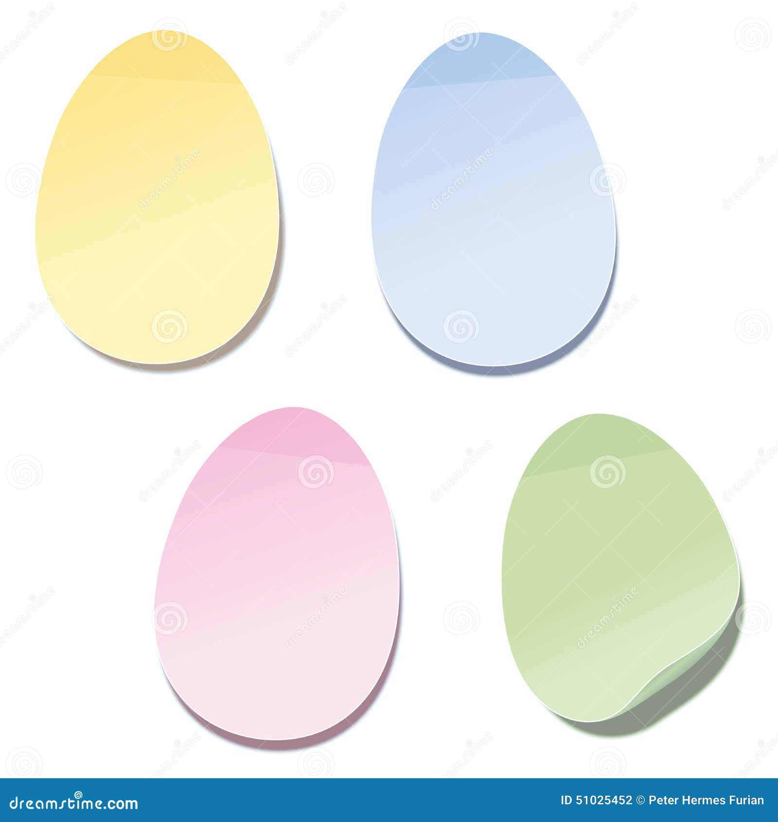 Easter Eggs Sticky Notes stock vector. Illustration of notice - 51025452