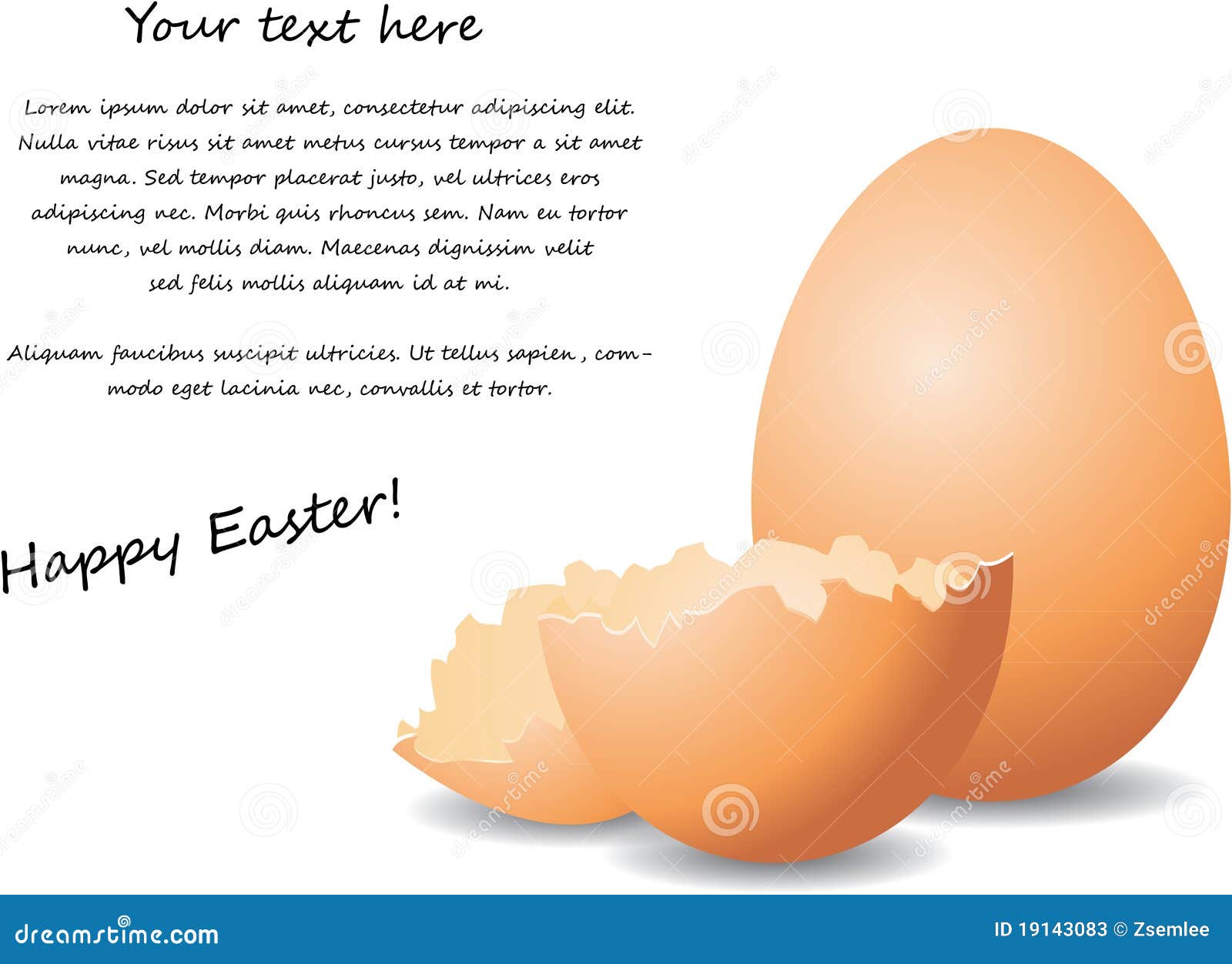 Easter Eggs with text stock vector. Illustration of event - 19143083