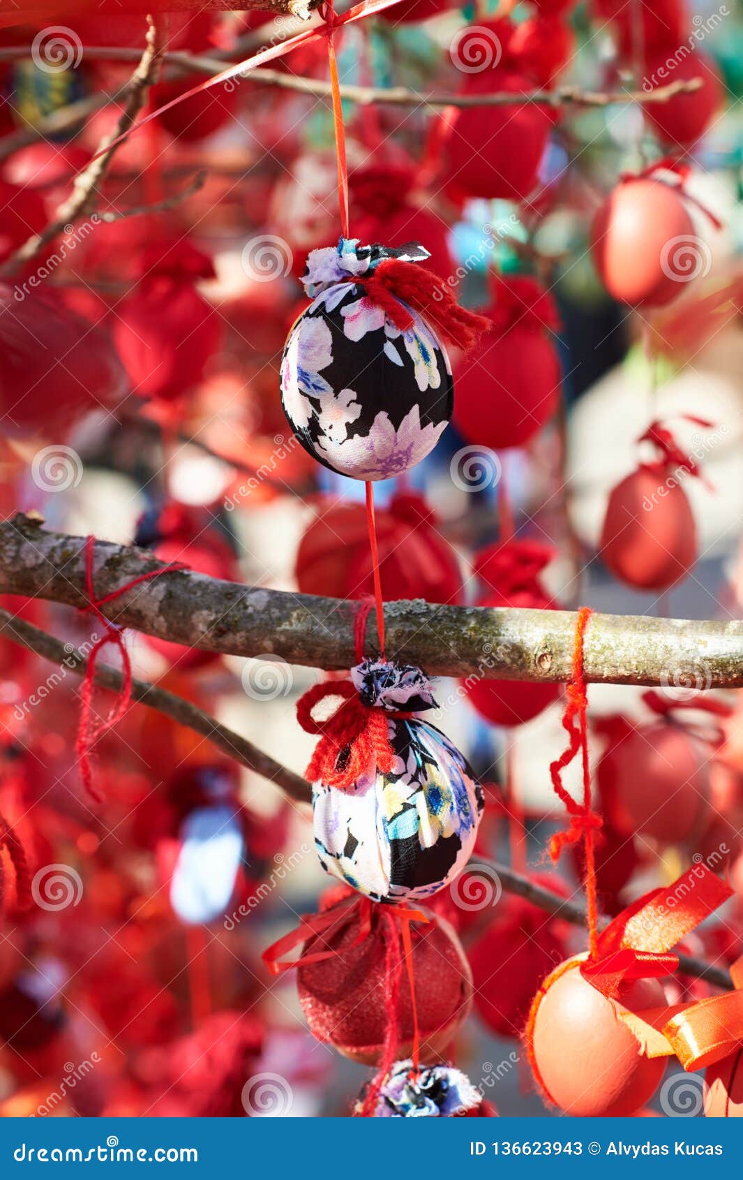 Easter Eggs on the Tree.Eggs Hang on a Tree Stock Image - Image of ...