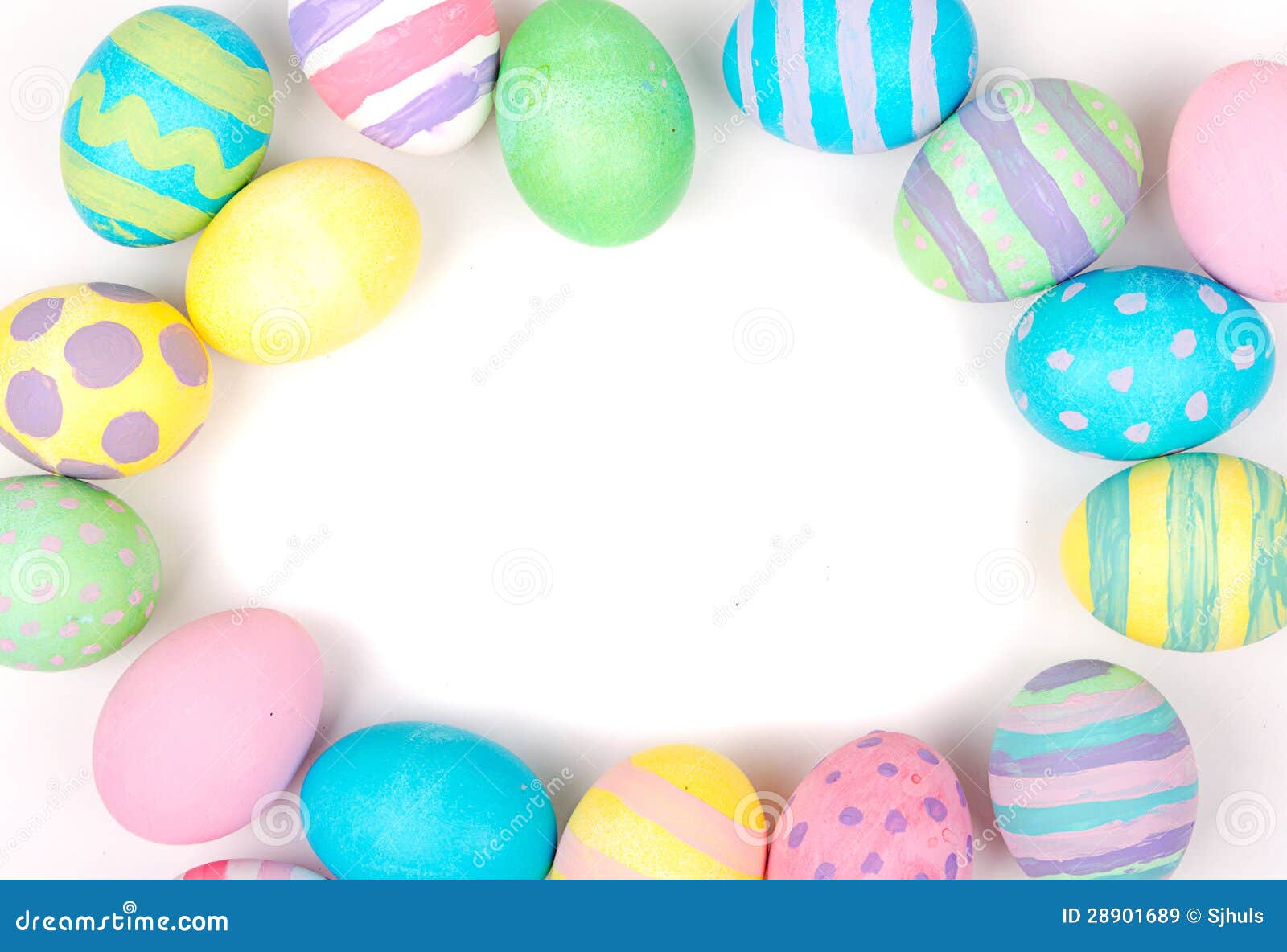 Easter Eggs on a White Background Stock Image - Image of gift, pattern ...