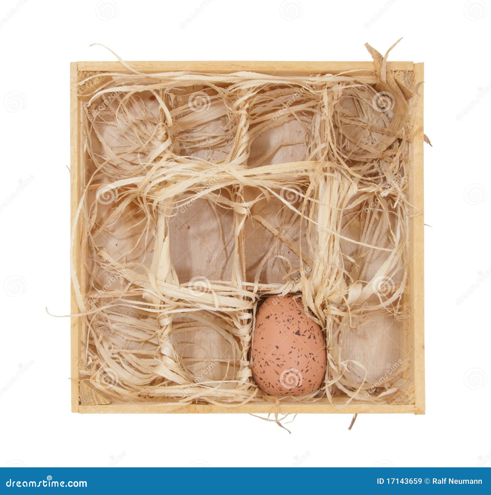 Easter Eggs in a Wooden Box Stock Image - Image of speckled, brown ...