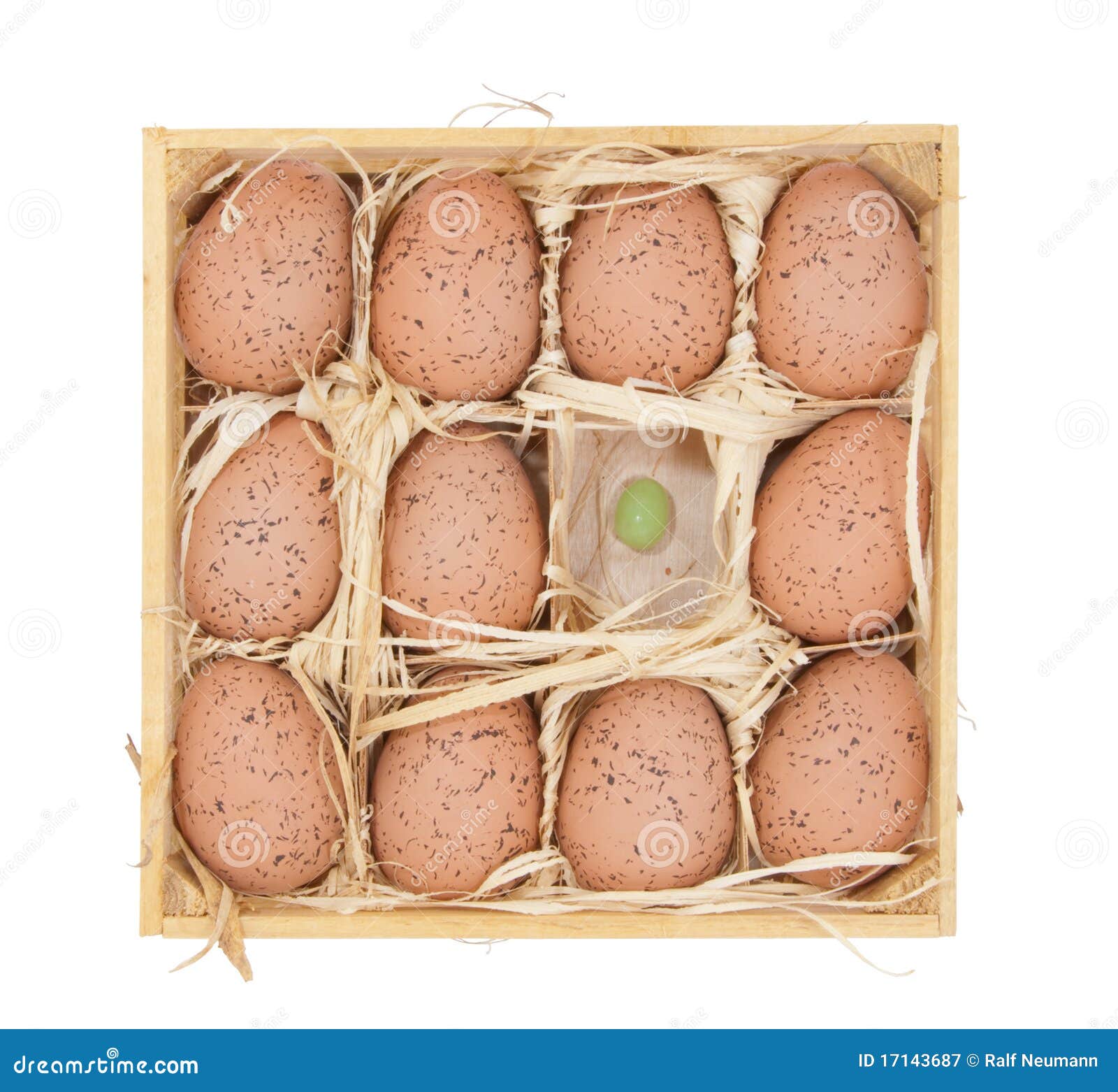 Easter Eggs in a Wooden Box Stock Image - Image of white, crate: 17143687