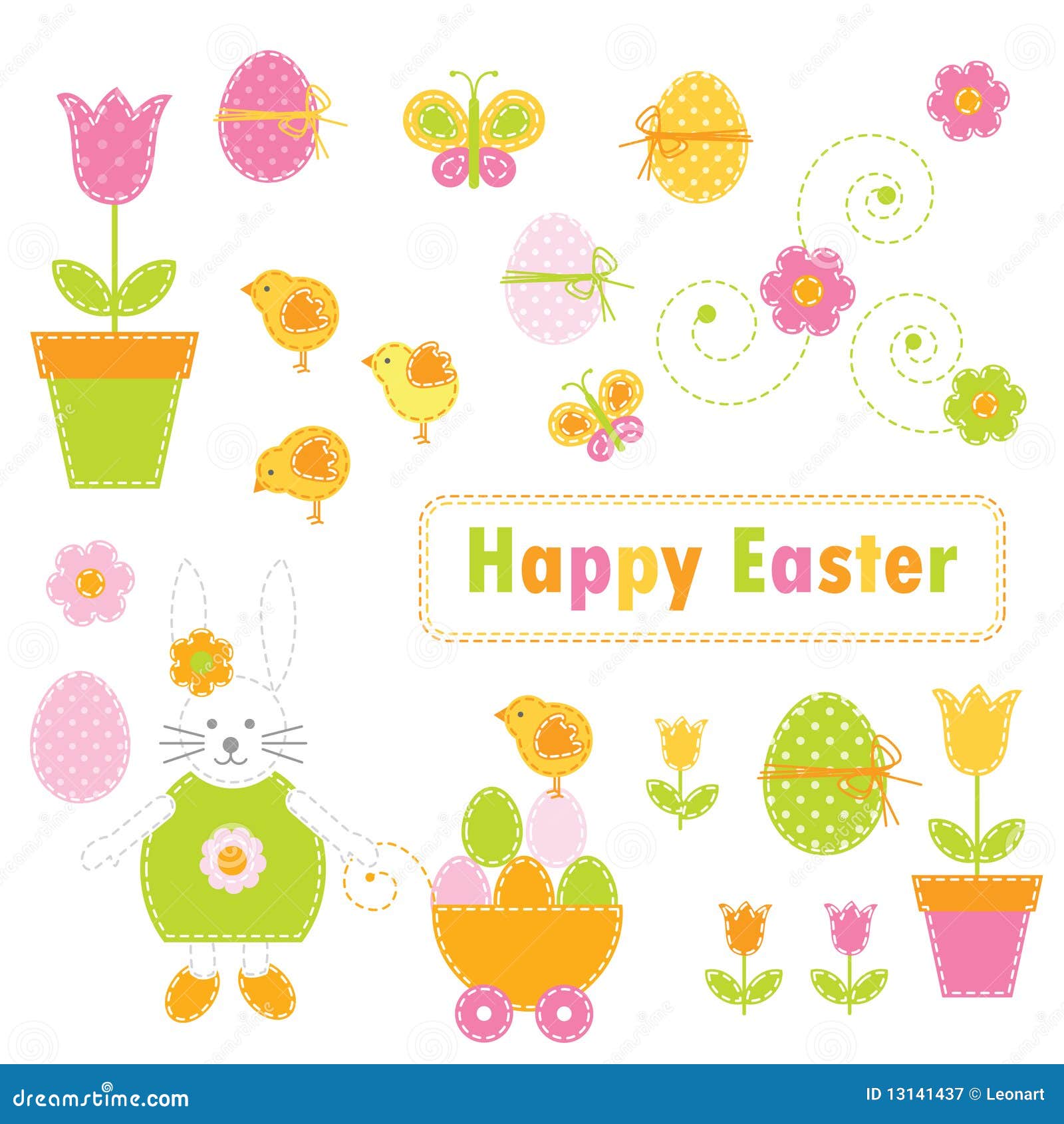 Easter elements stock illustration. Illustration of drawing - 13141437
