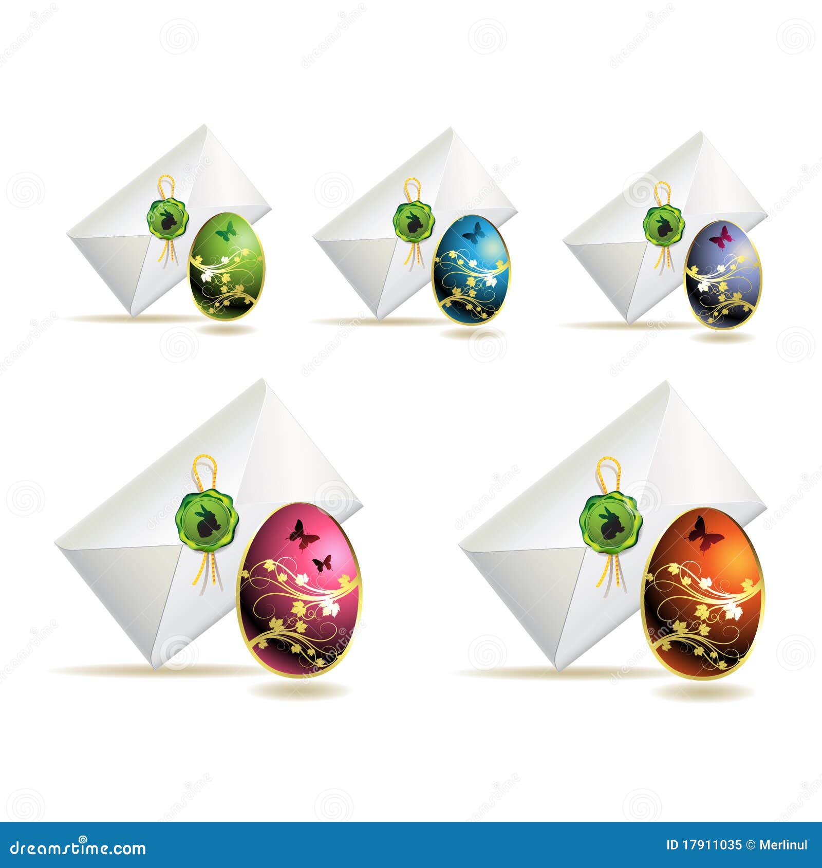 Easter envelopes stock vector. Illustration of occasion - 17911035