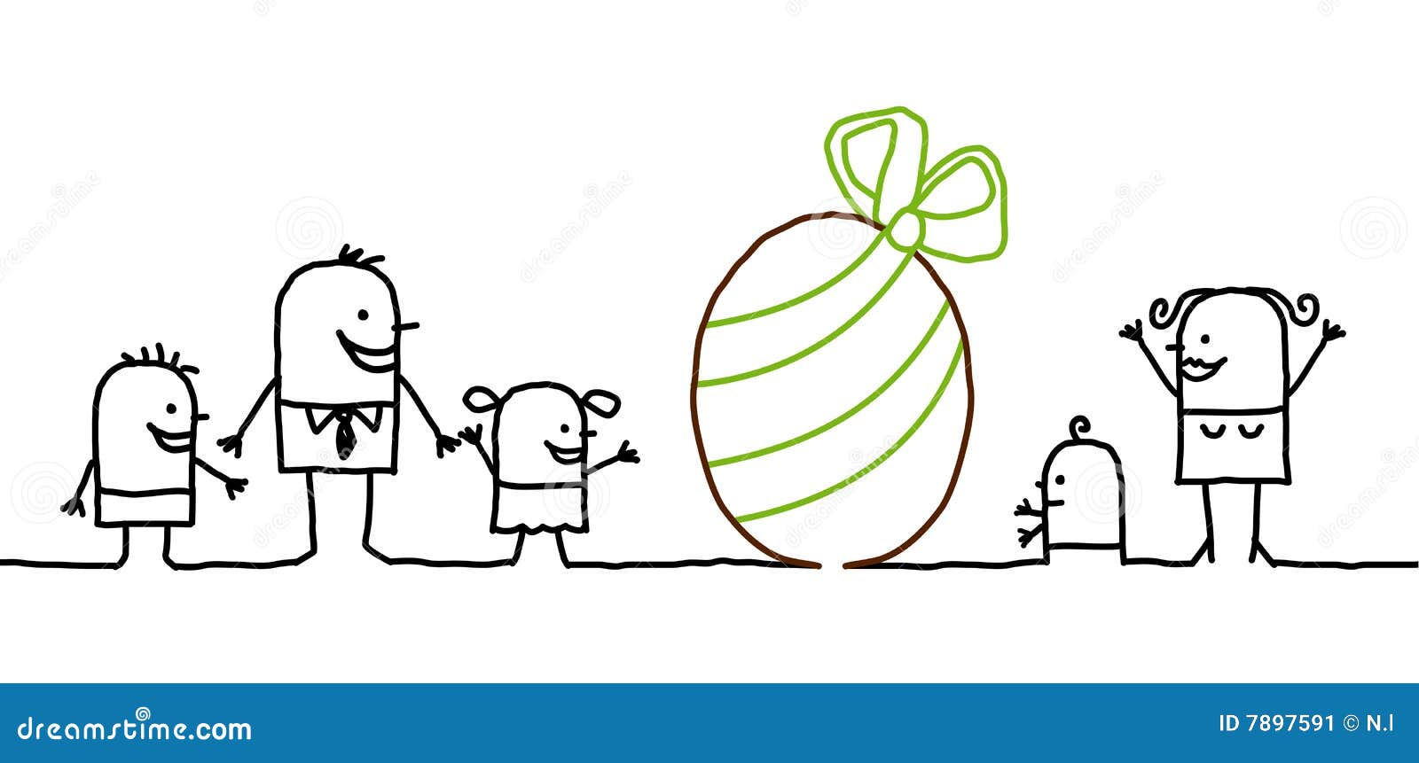 Easter & family stock vector. Illustration of easter - 7897591