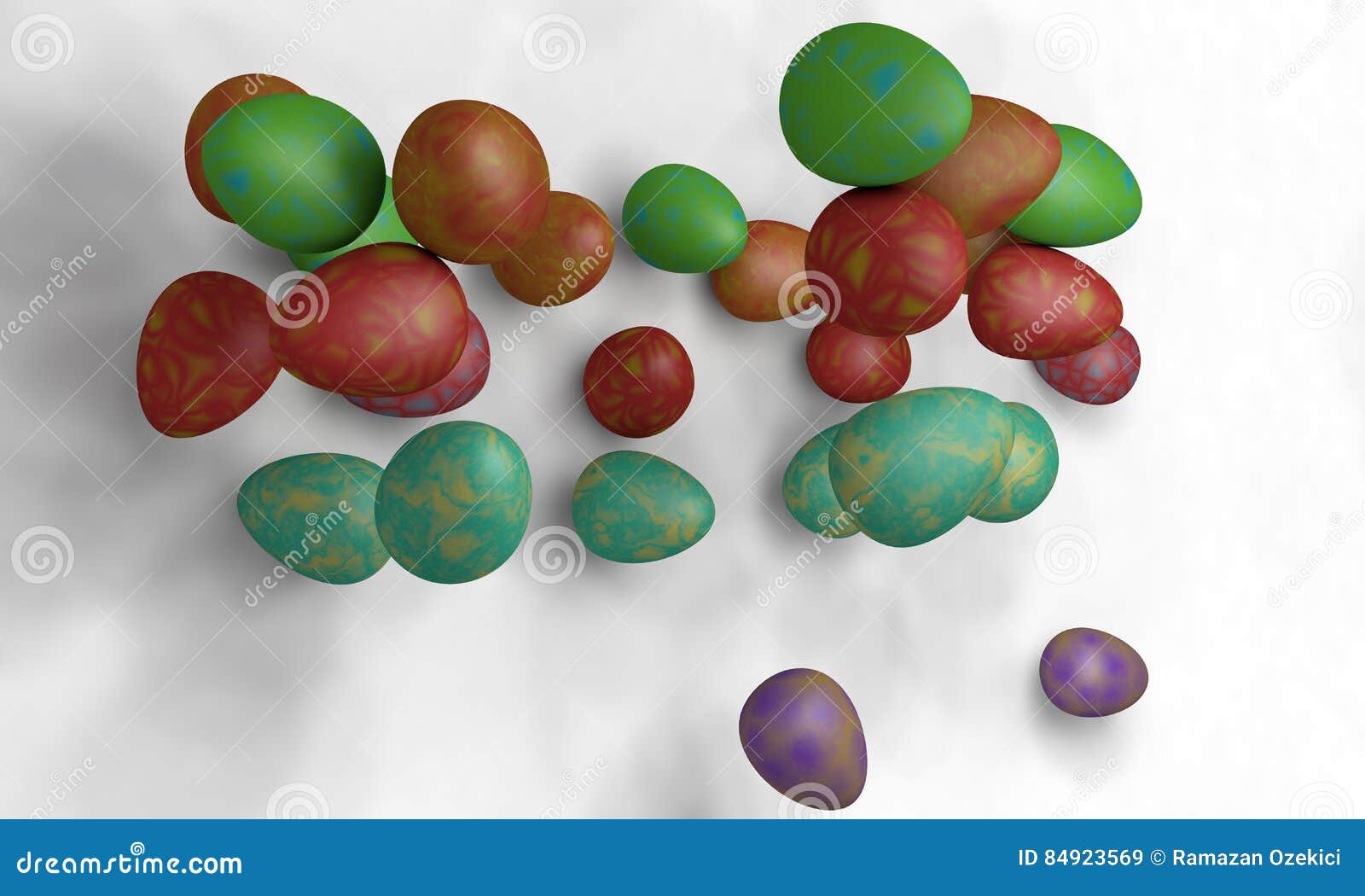 Easter Feast. Egg Work Top View Stock Illustration - Illustration of ...