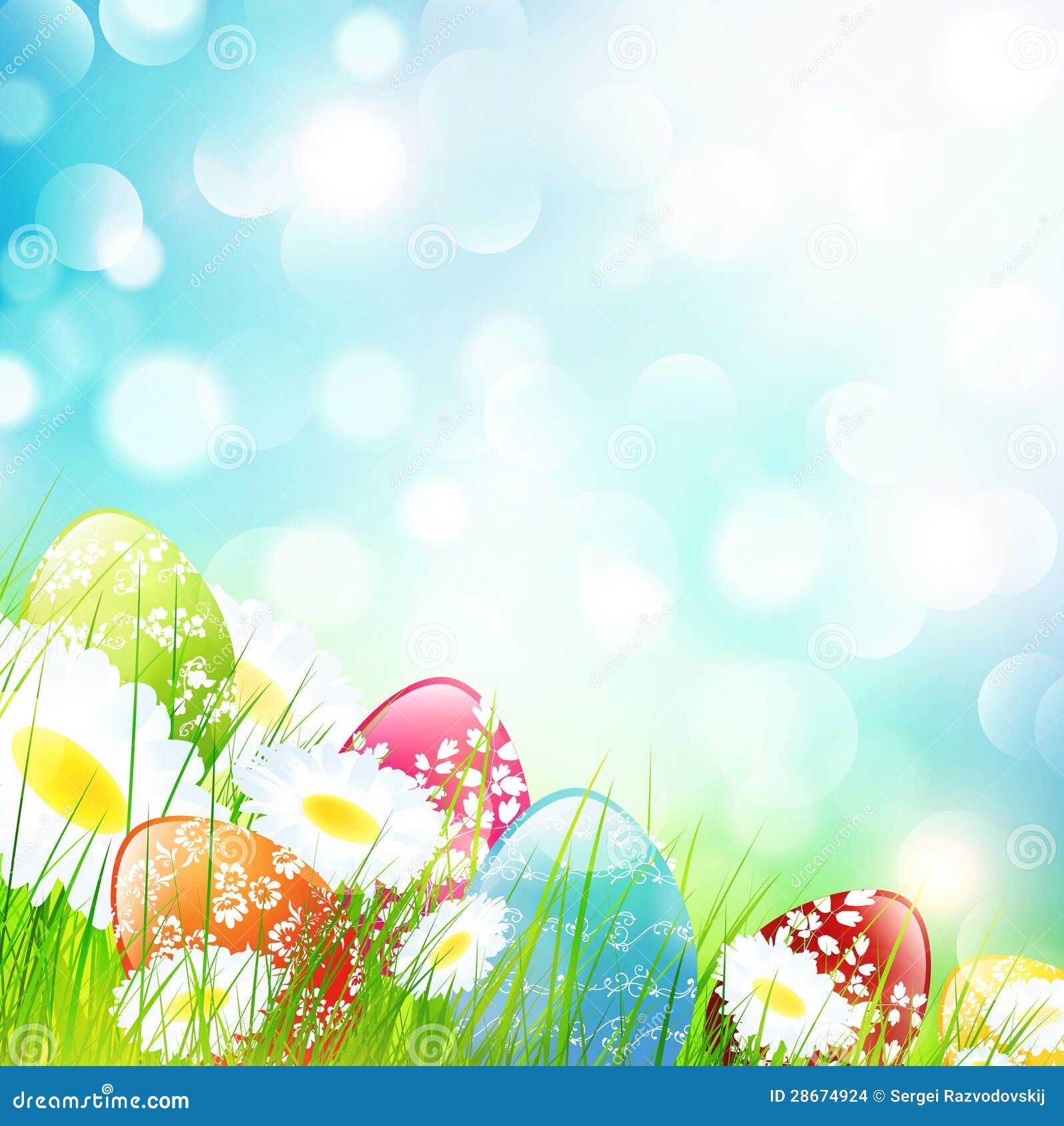 Easter Field stock vector. Illustration of floral, grass - 28674924