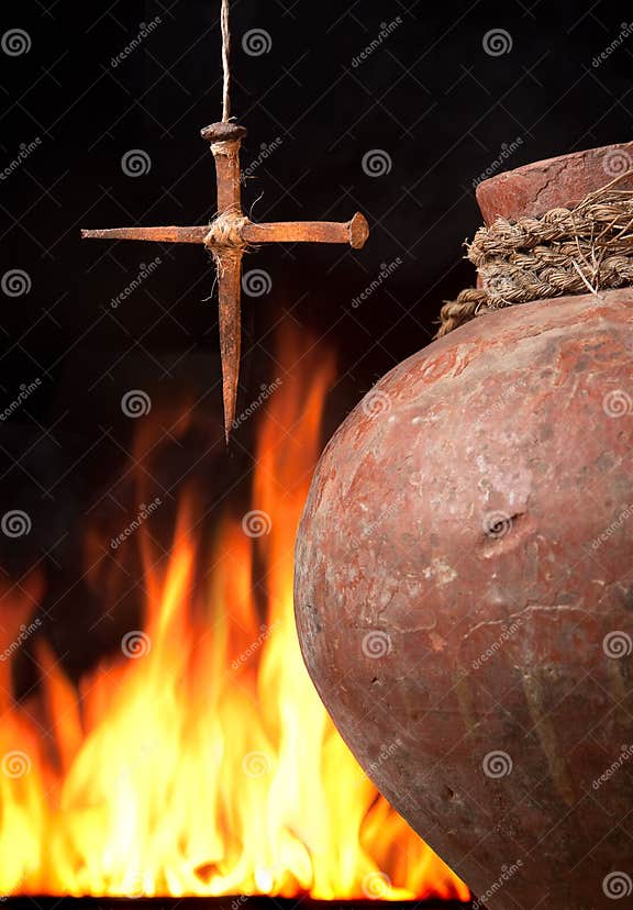 Easter fire of faith stock image. Image of miracle, pitcher - 18302273