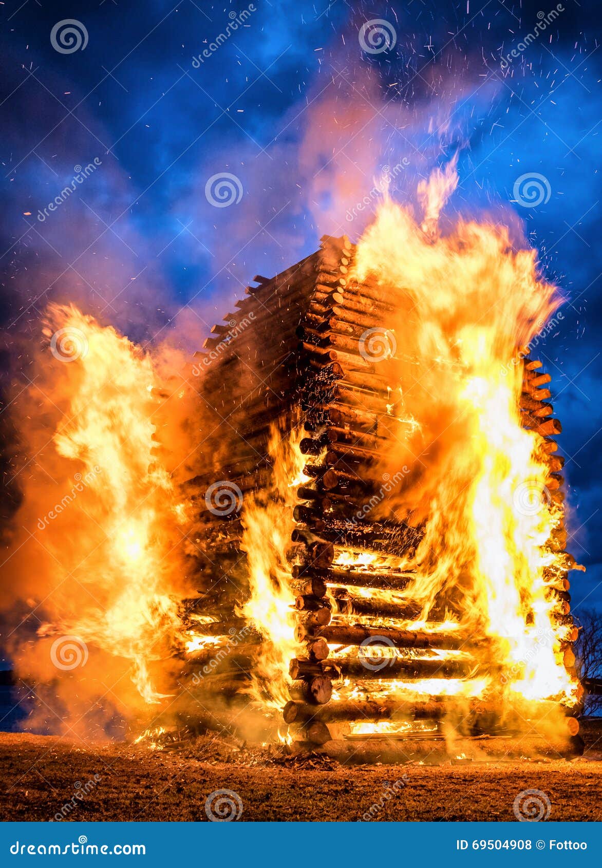 Easter fire stock photo. Image of night, arranged, blaze - 69504908