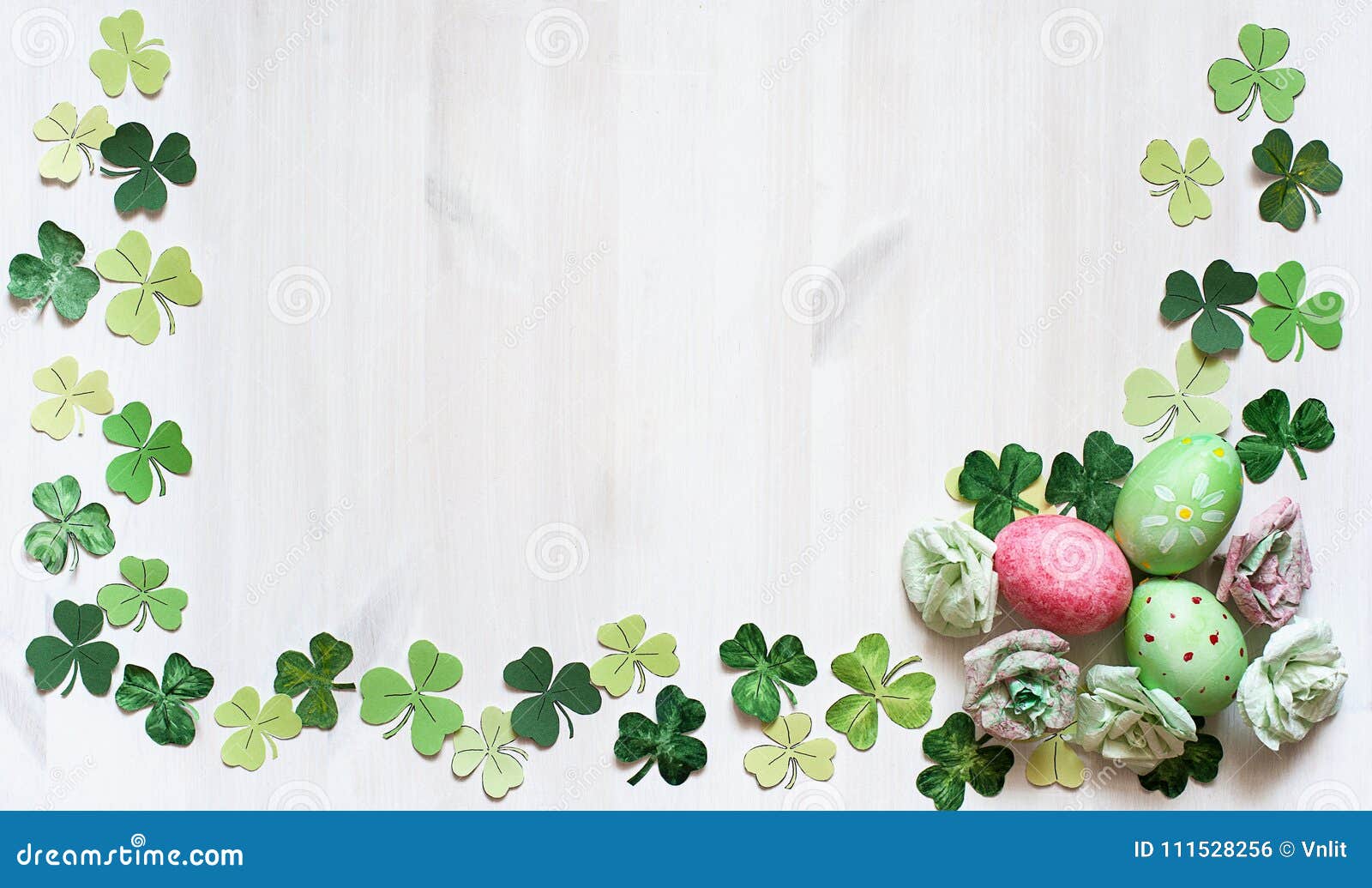 Easter Flower Frame with Eggs Stock Photo - Image of handmade, green ...