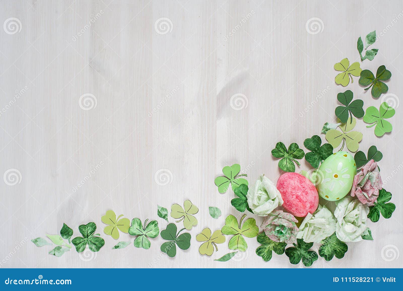 Easter Flower Frame with Eggs Stock Image - Image of space, eggs: 111528221