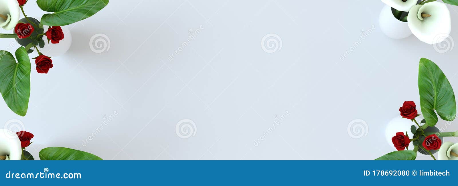 Easter Flower Lily Banner 3d Illustration Stock Illustration ...