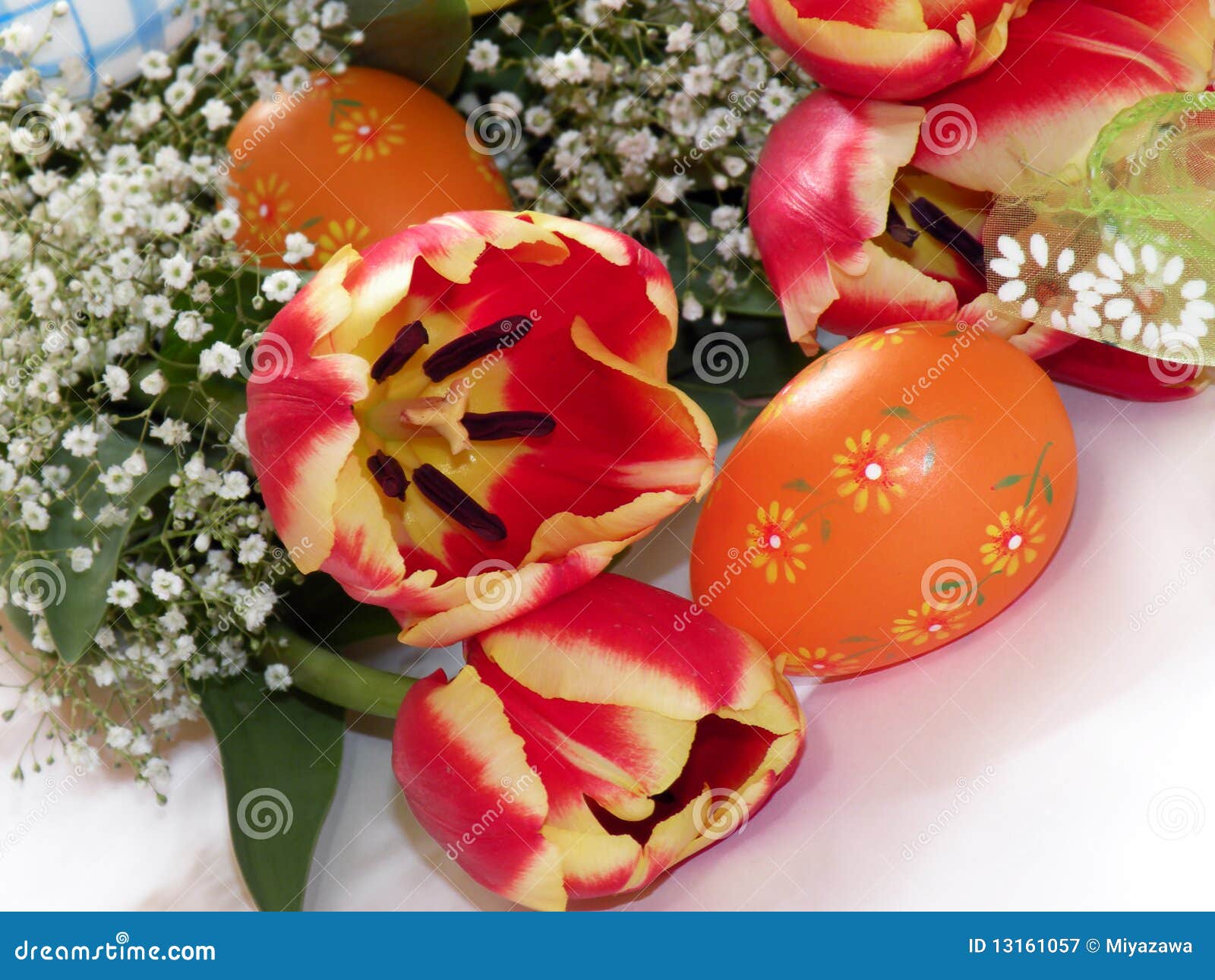 Easter flowers and eggs stock image. Image of bright - 13161057
