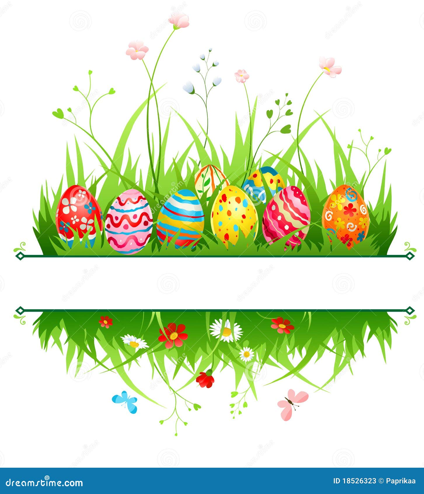 Easter frame stock vector. Illustration of colored, holiday - 18526323
