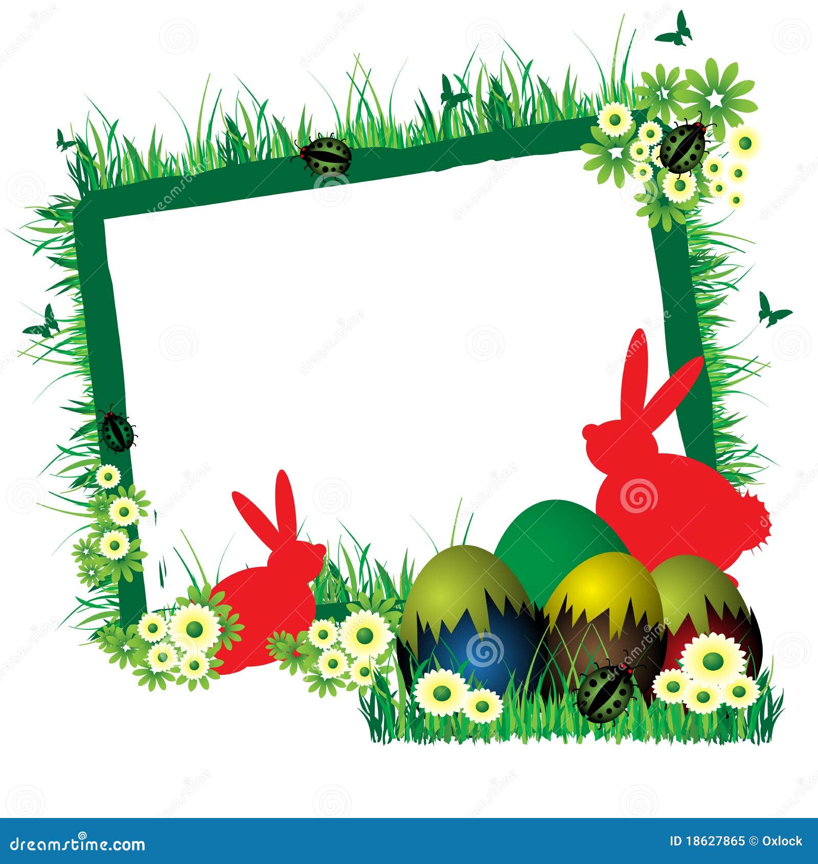 Easter frame stock vector. Illustration of easter, graphic - 18627865