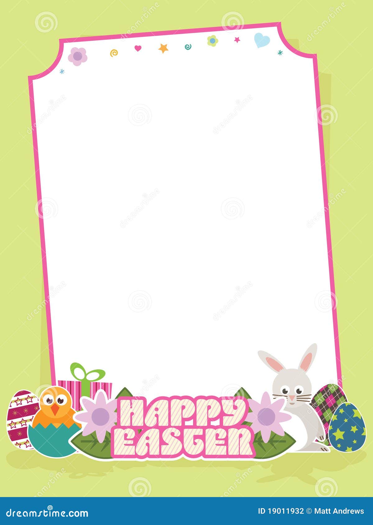 Easter frame stock vector. Illustration of copy, pattern - 19011932