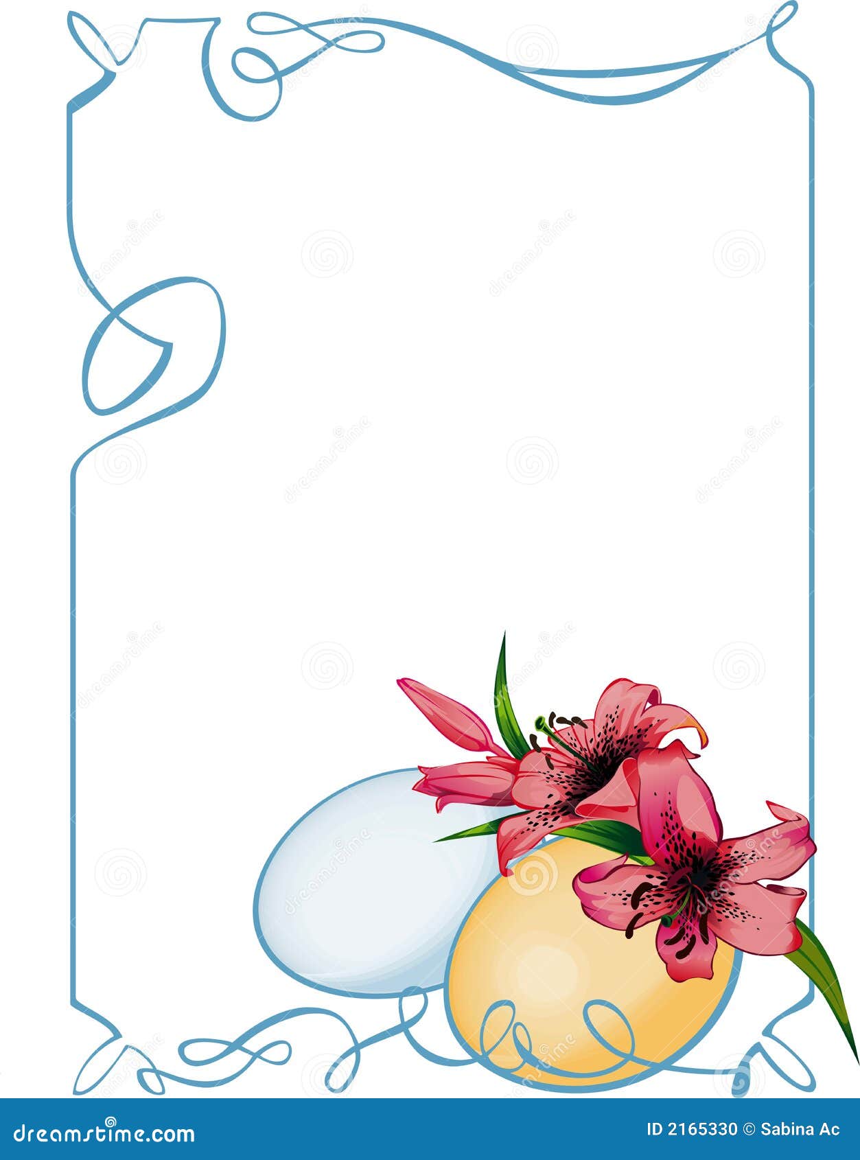 Easter frame stock vector. Illustration of cards, spirituality - 2165330