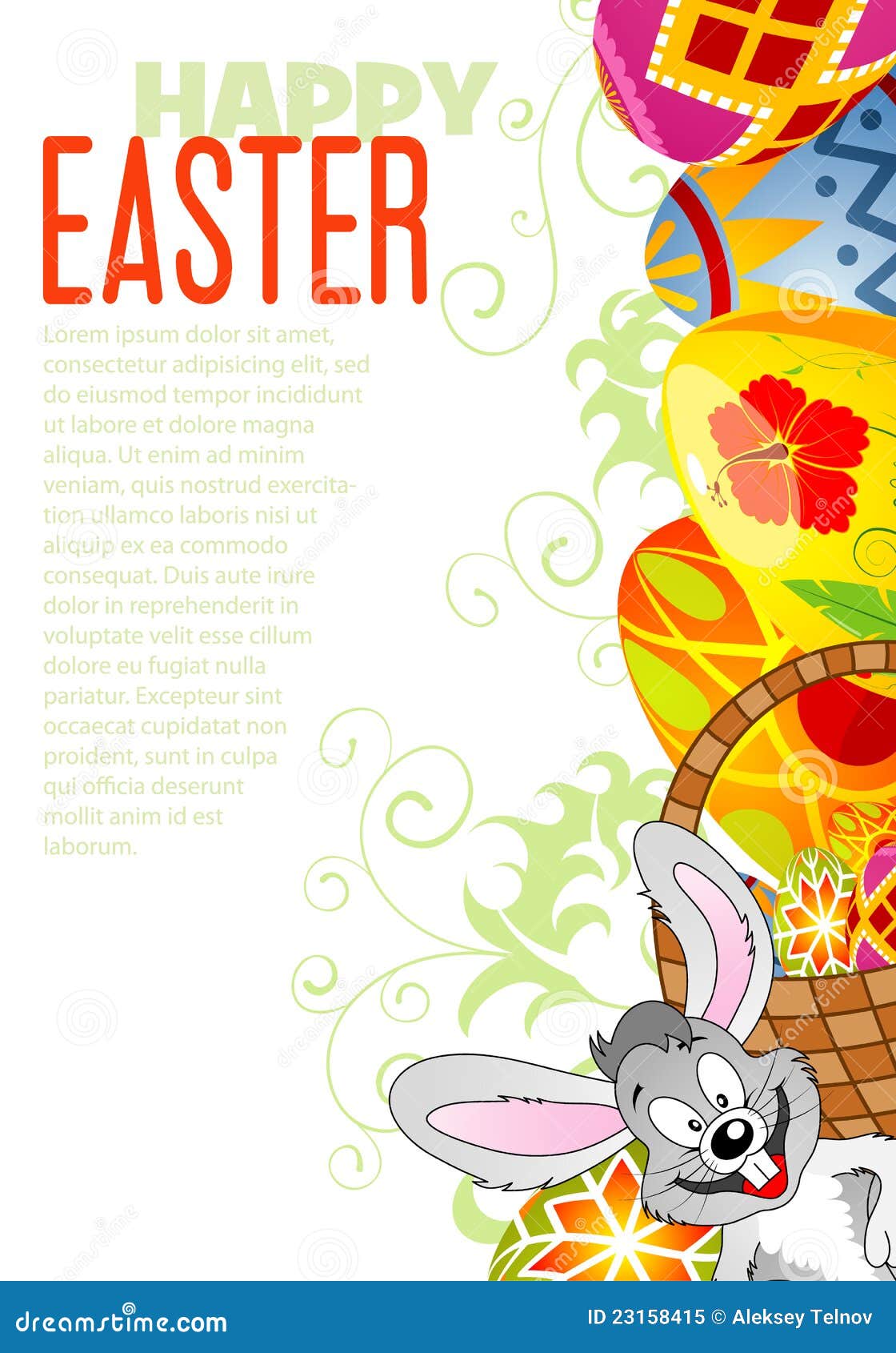 Easter Frame stock vector. Illustration of design, spring - 23158415